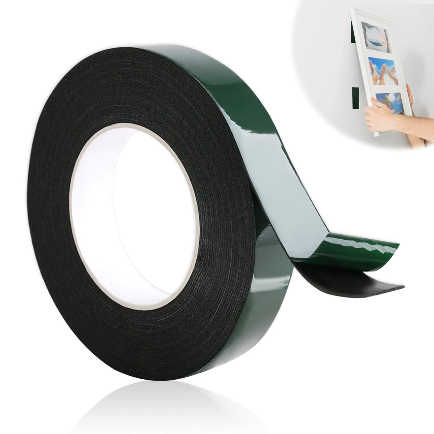 10m Double Sided Foam Tape, 20mm Wide x 1mm Thick, Waterproof Mounting ...