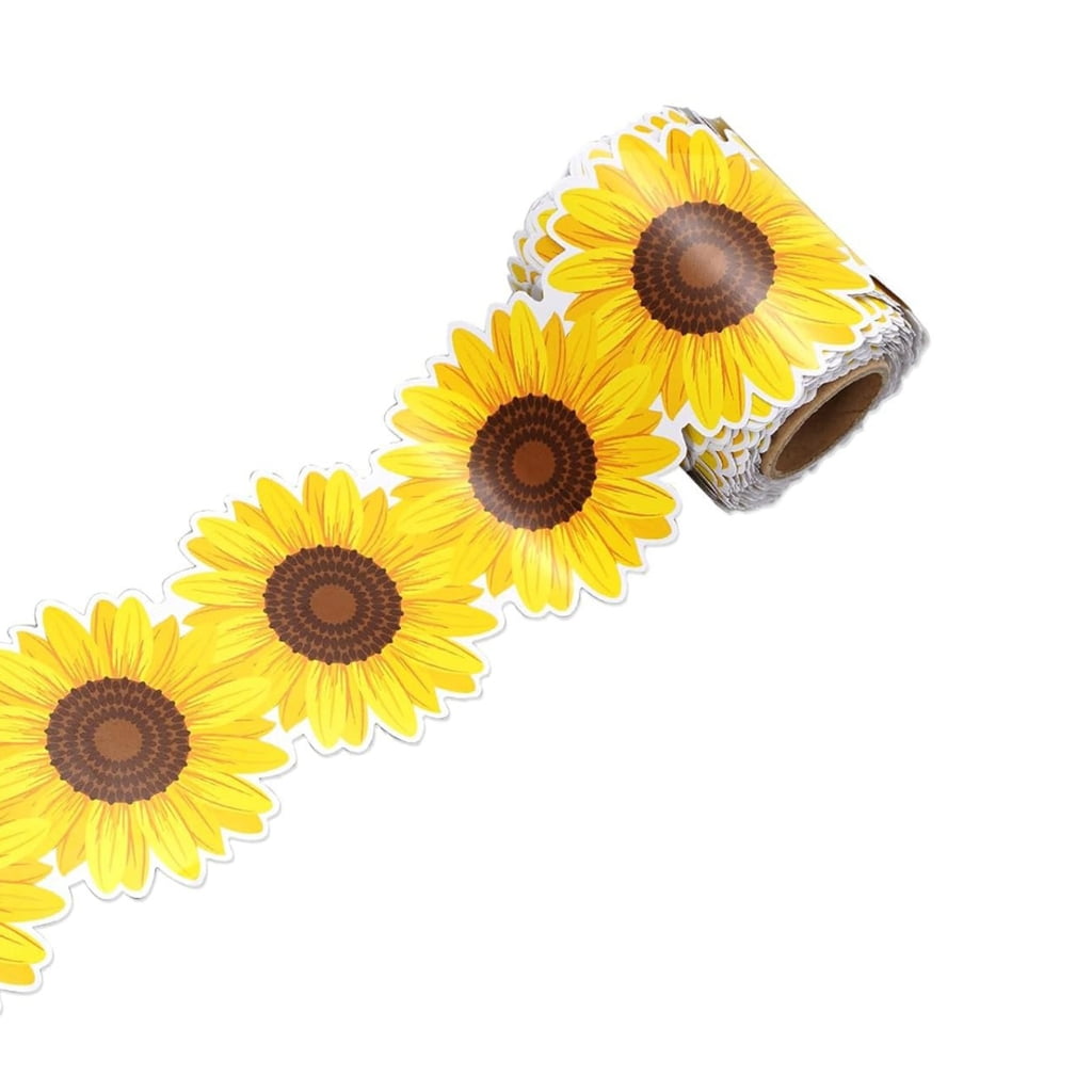 10m Flowers Bulletin Board Borders Sunflowers Decorative Border Trim ...