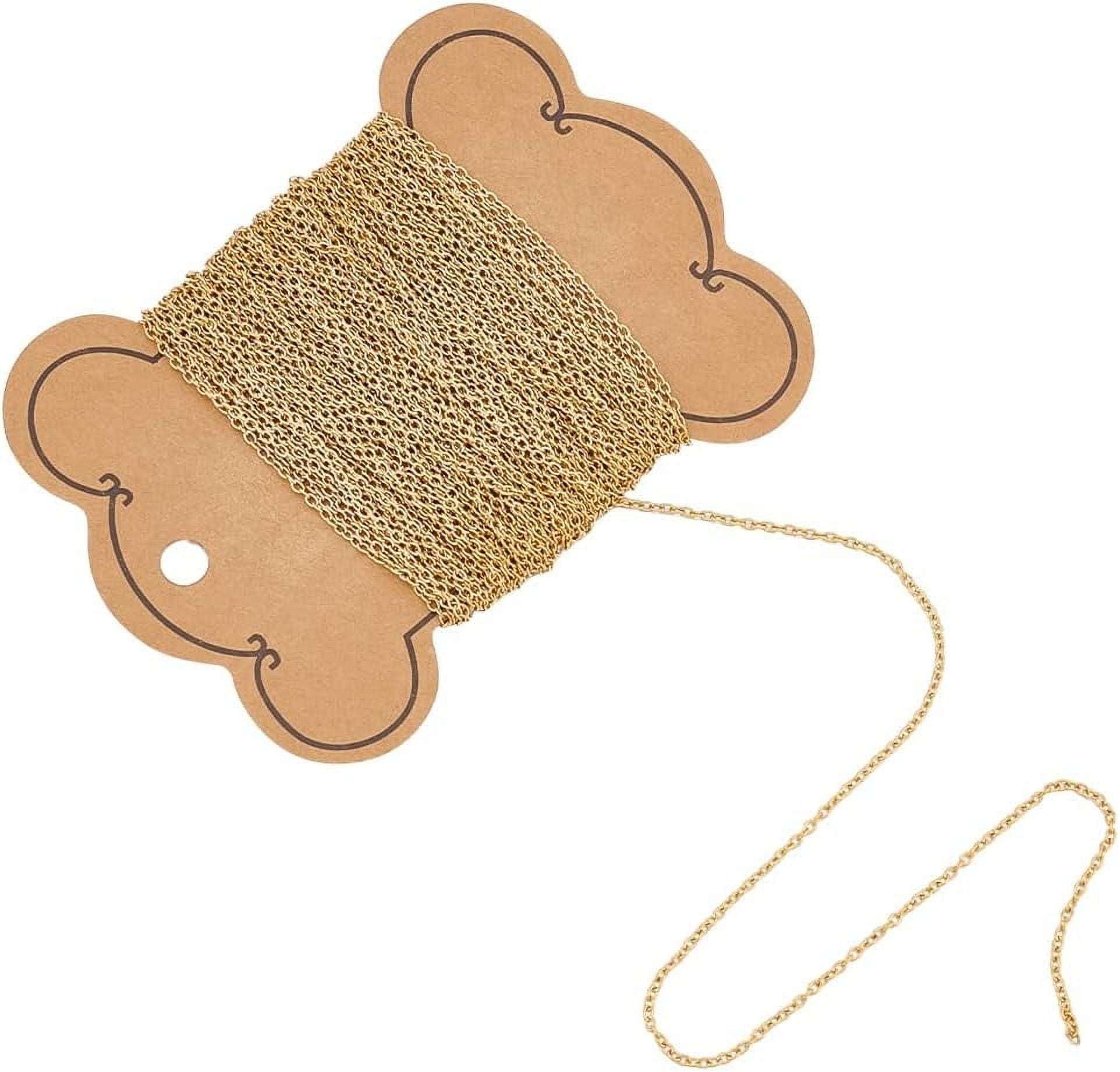 10m Gold Necklace Chains 1.5mm Wide Stainless Steel Curb Chain Soldered ...