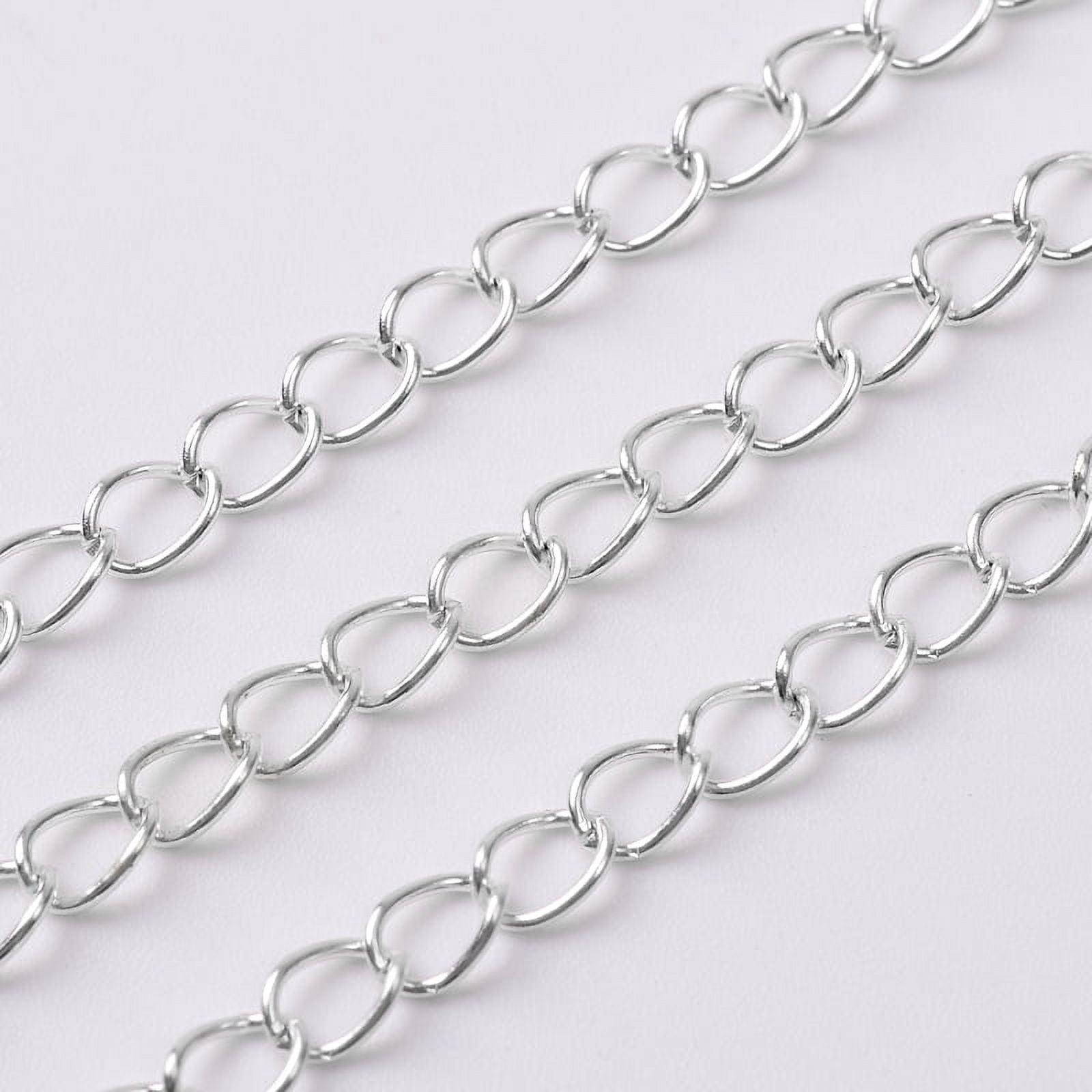 10m Iron Side Twisted Chain with Spool Unwelded Lead Free Silver Color ...