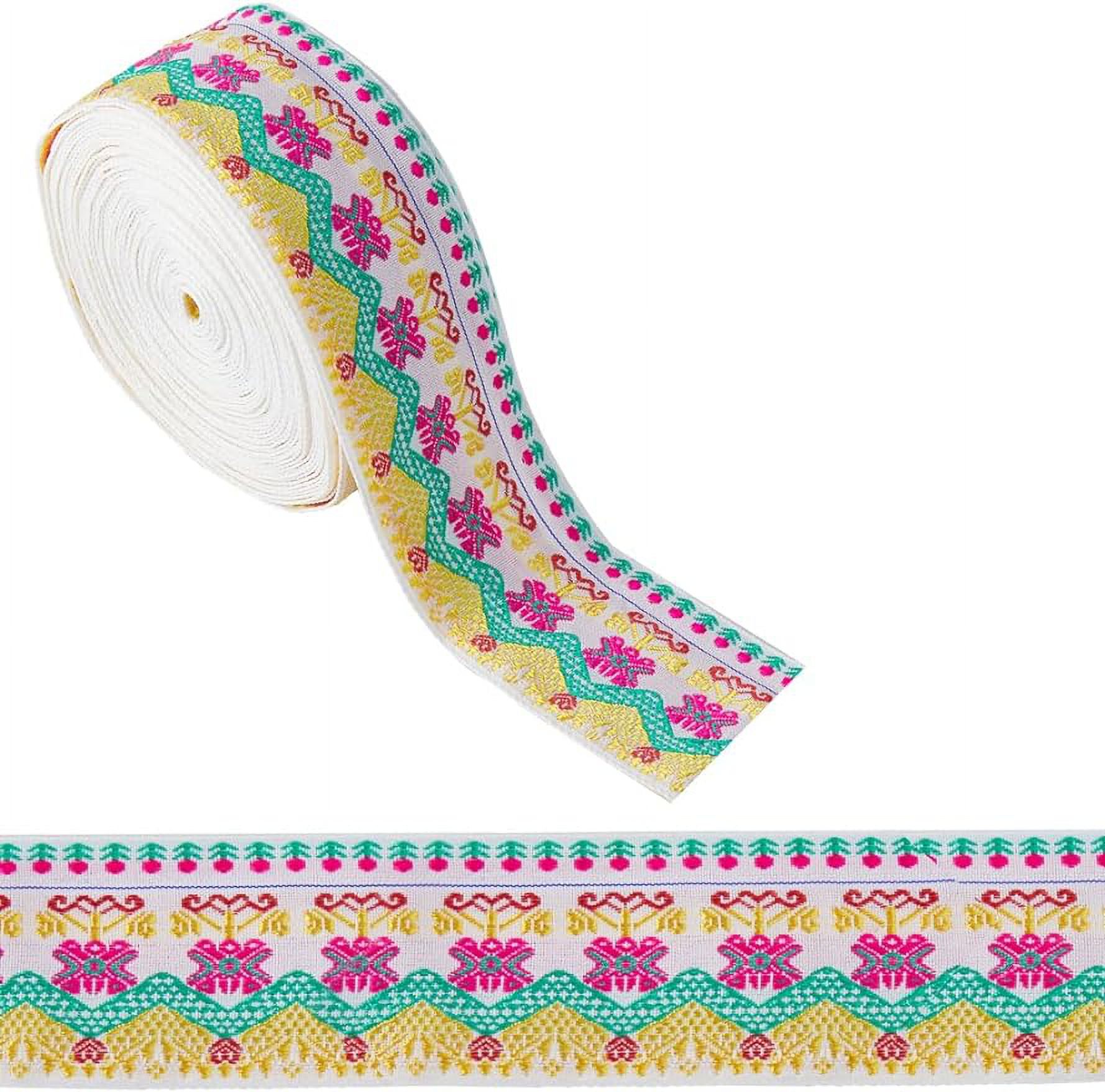 10m Multicolored Vintage Jacquard Ribbon Embroidery Jacquard Trim ...