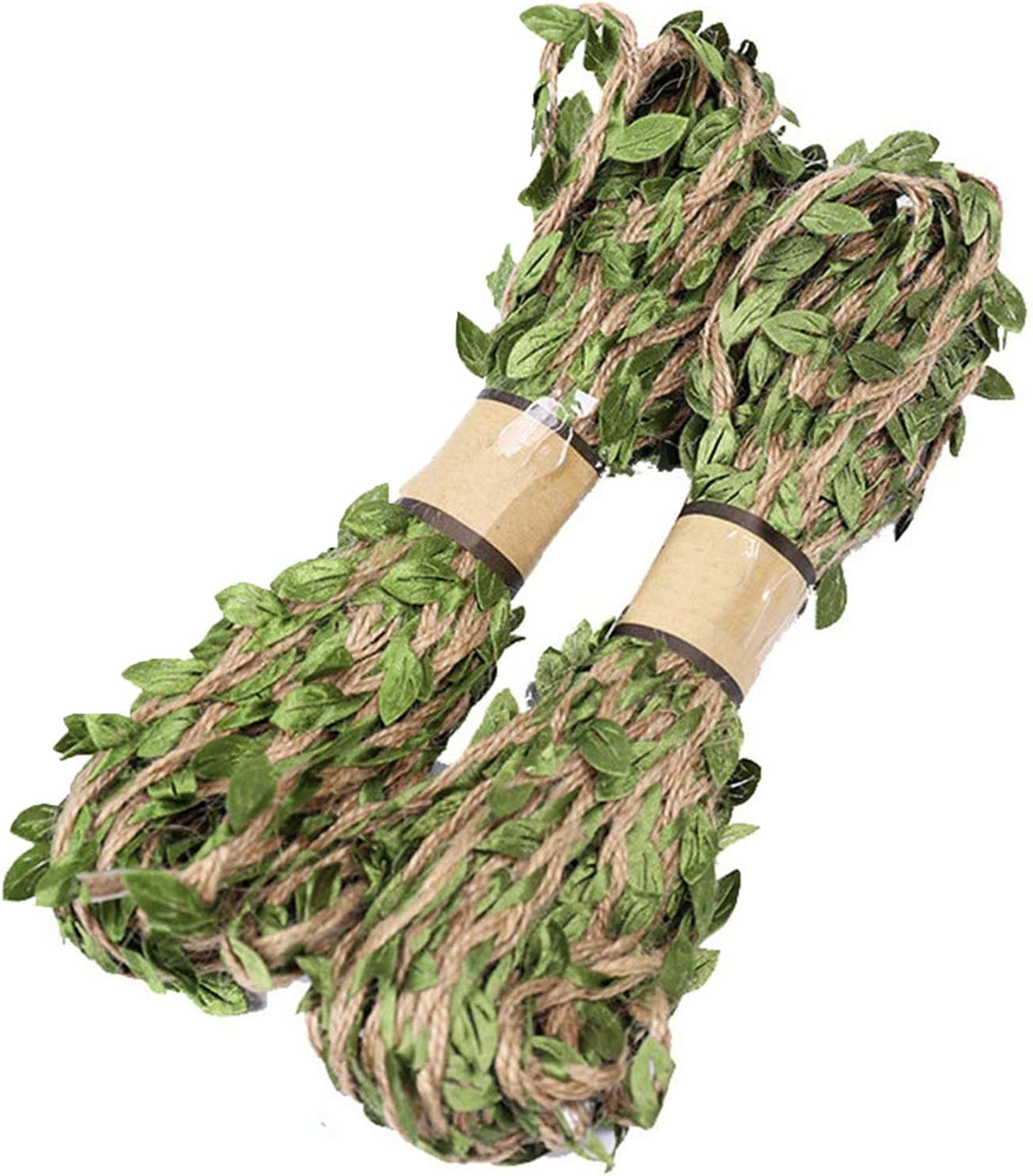10m Natural Hemp Jute Twine Burlap Green Leaf Trim Ribbon Jute Twine ...