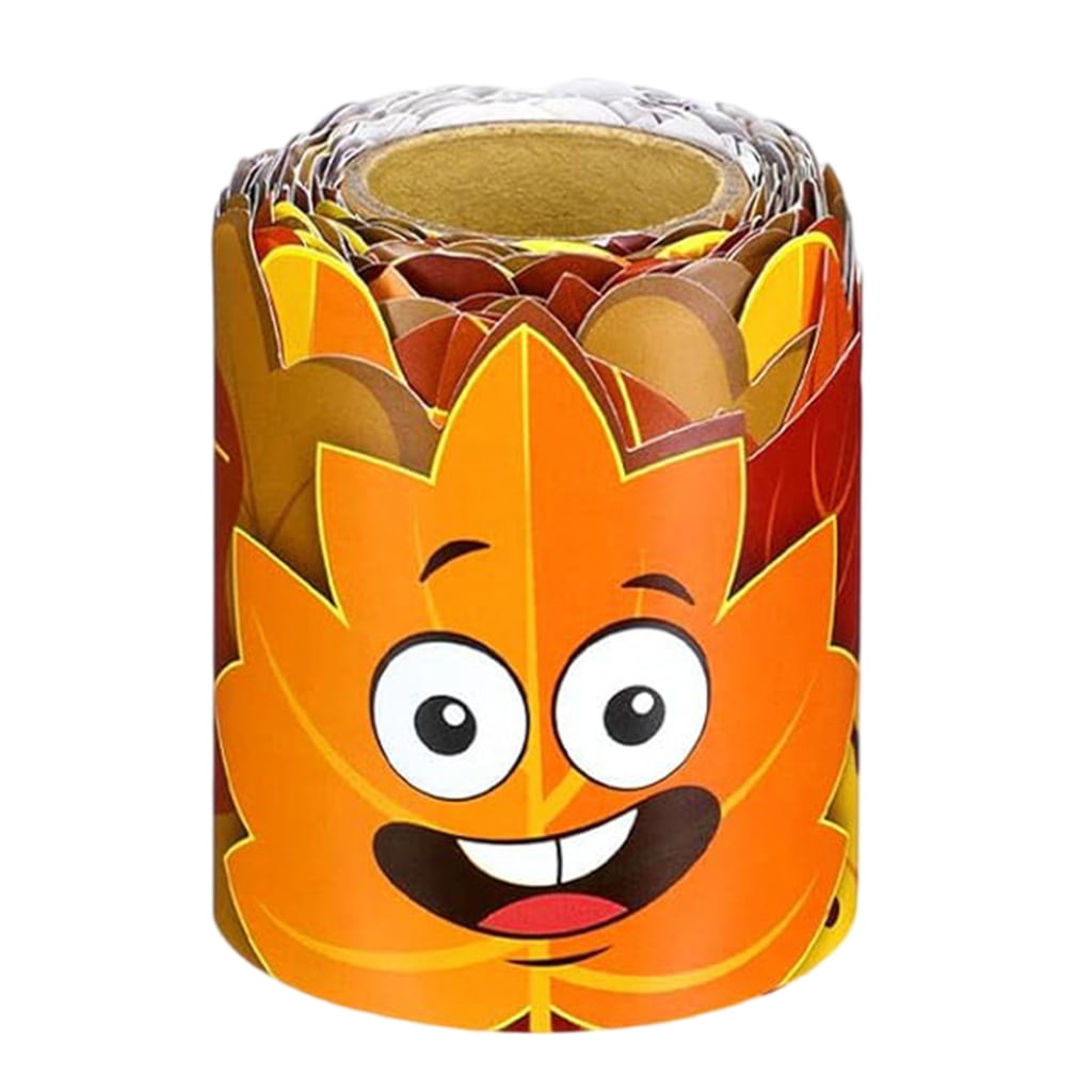 10m Pumpkin Leaf Bulletin Board Border Autumn Decorative Classroom ...