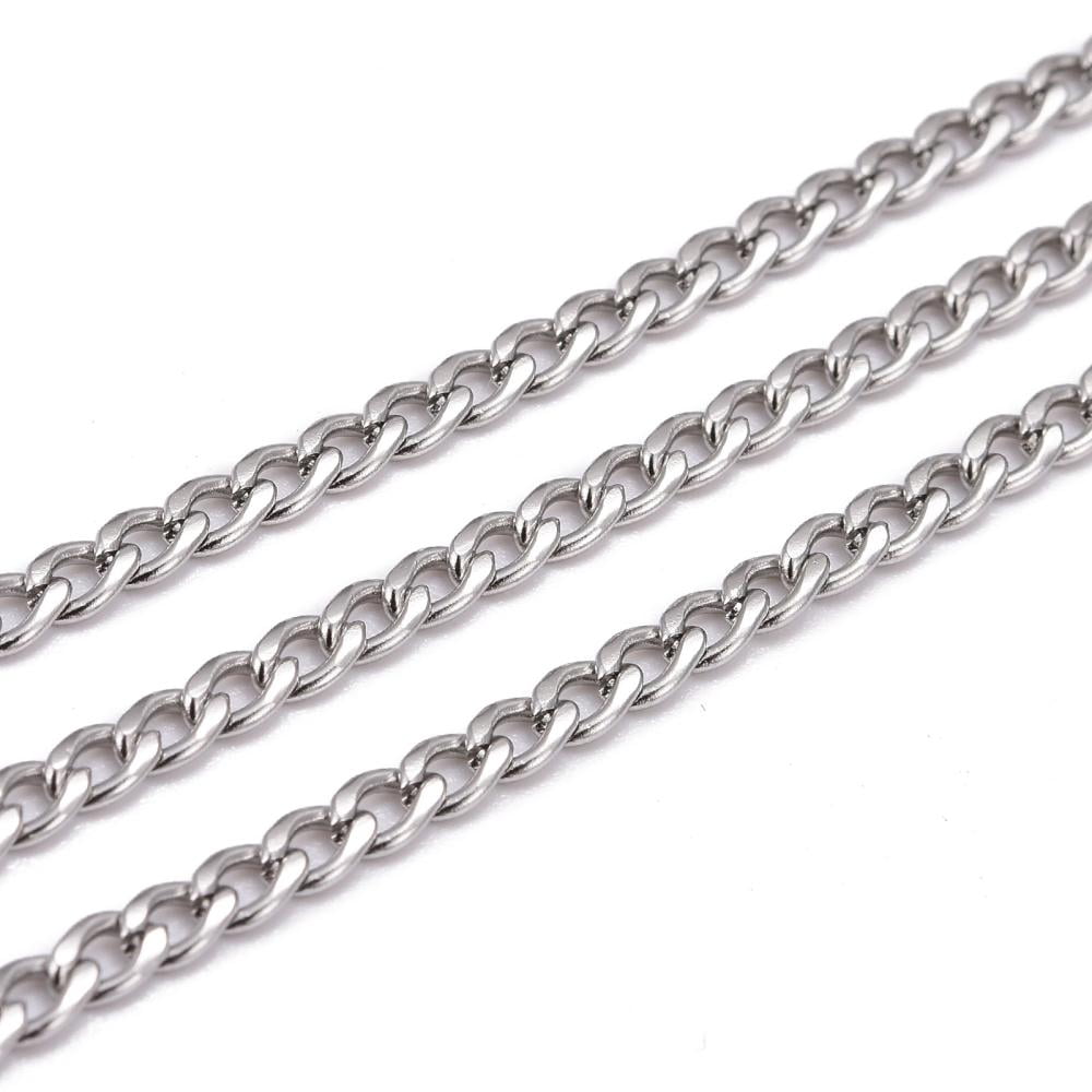 10m Resistant 304 Stainless Steel Twisted Chains for Men's Necklace ...