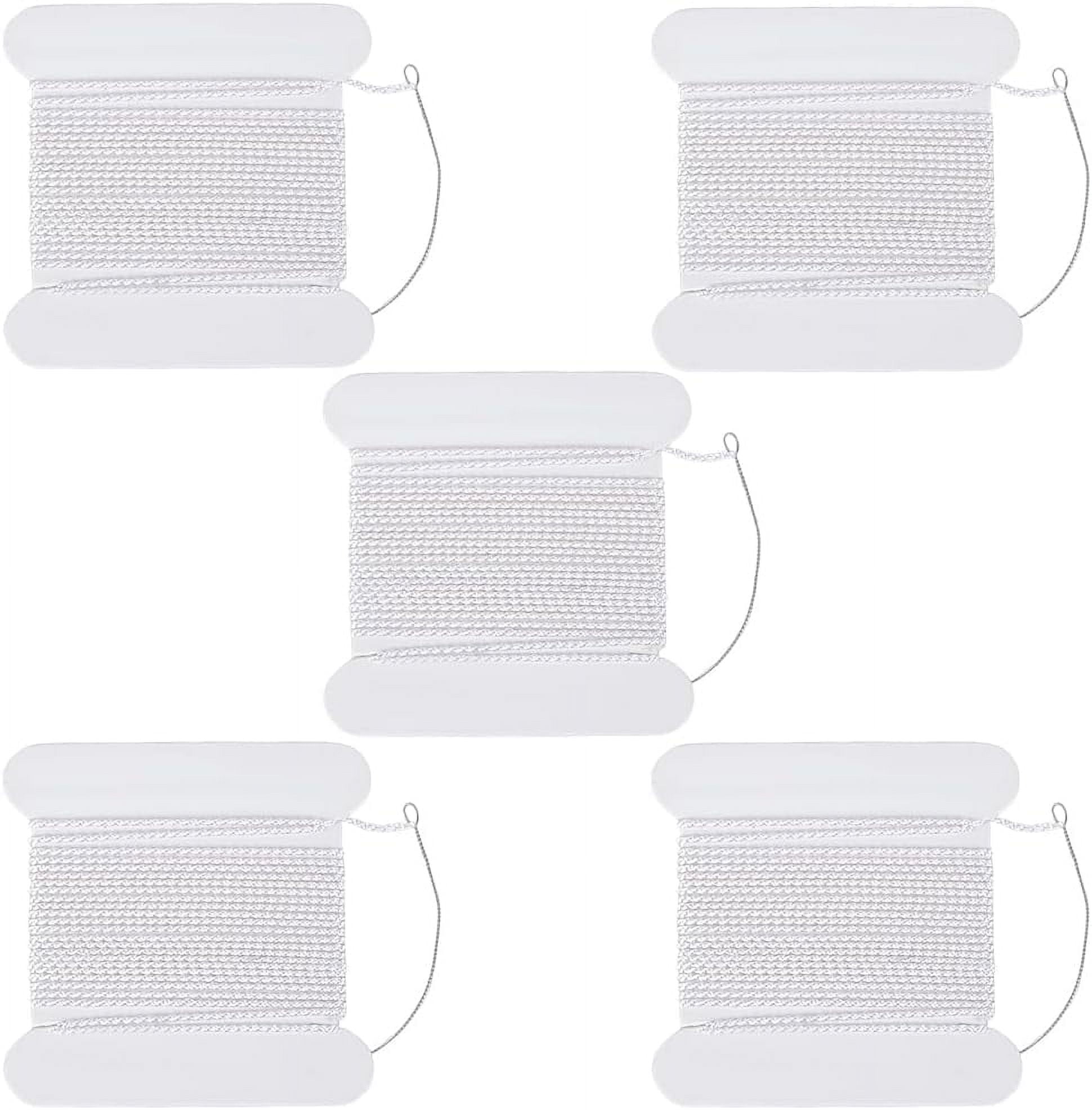 10m Silk Bead Cord 5 Card White Natural Twist Pure Thread for Stringing ...