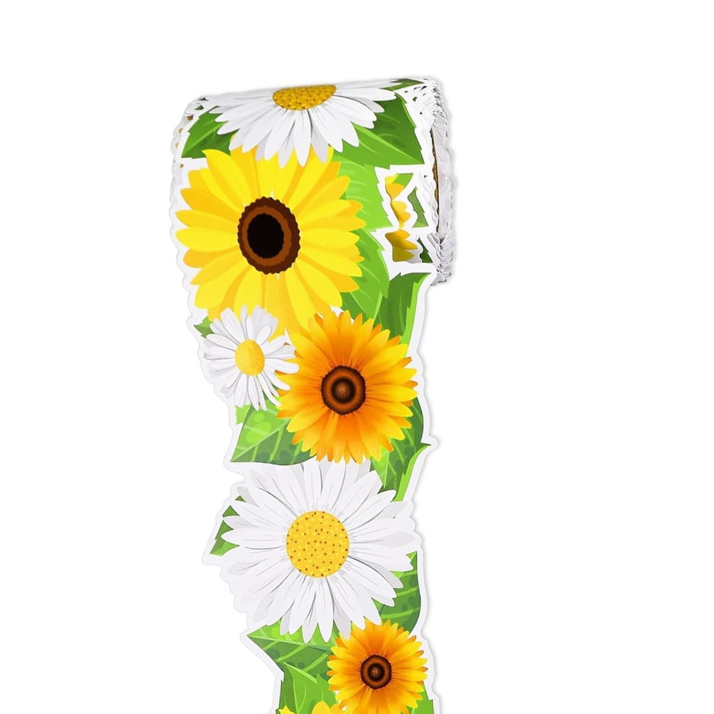10m Sunflowers Classroom Borders Back-to-School Bulletin Board Trim ...
