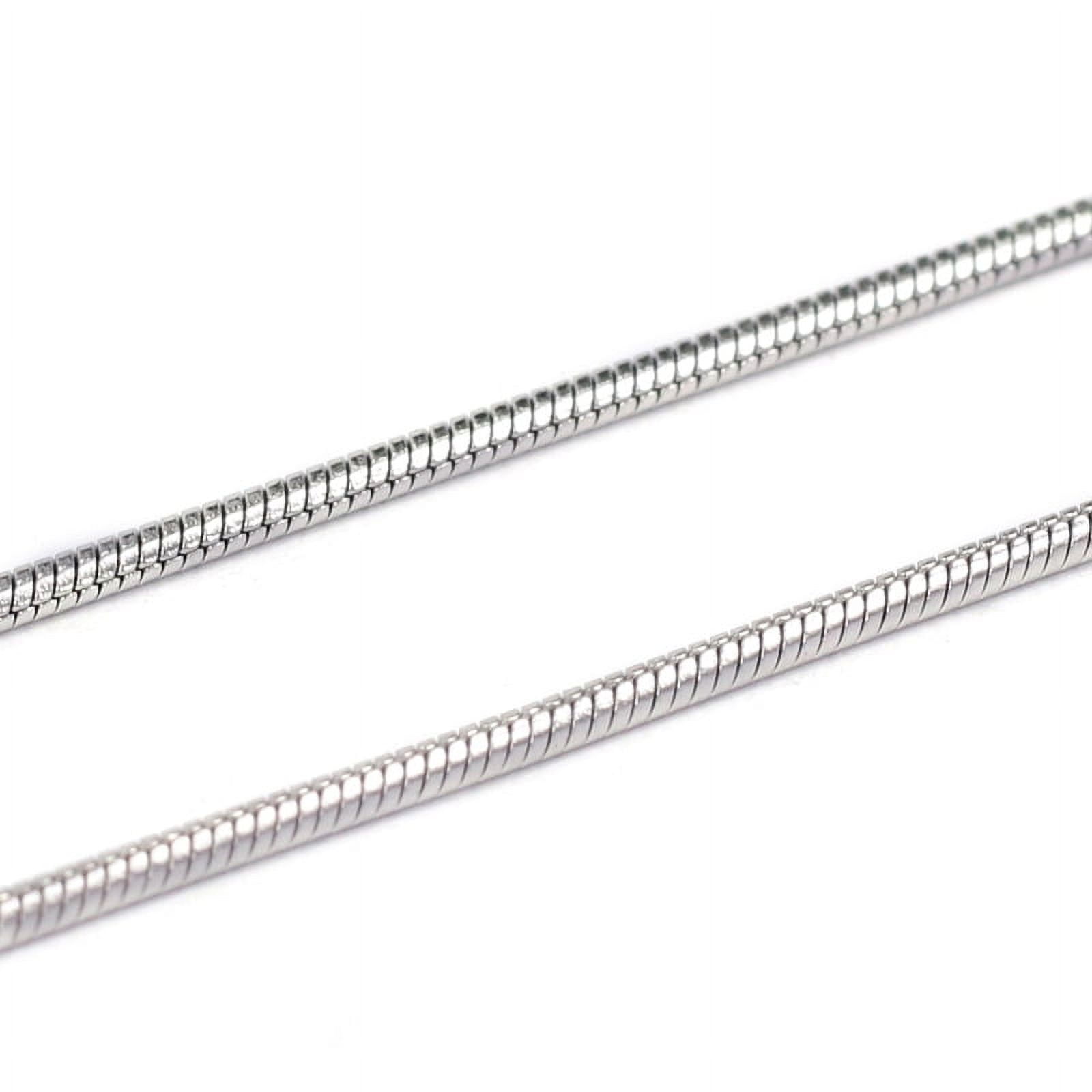 10m Tarnish Resistant 304 Stainless Steel Round Snake Chains Soldered ...