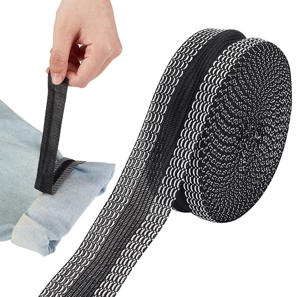 10m Trousers Edge Modified Strips Black Iron on Hem Ribbon for Pants Hem Clothing Tapes ...