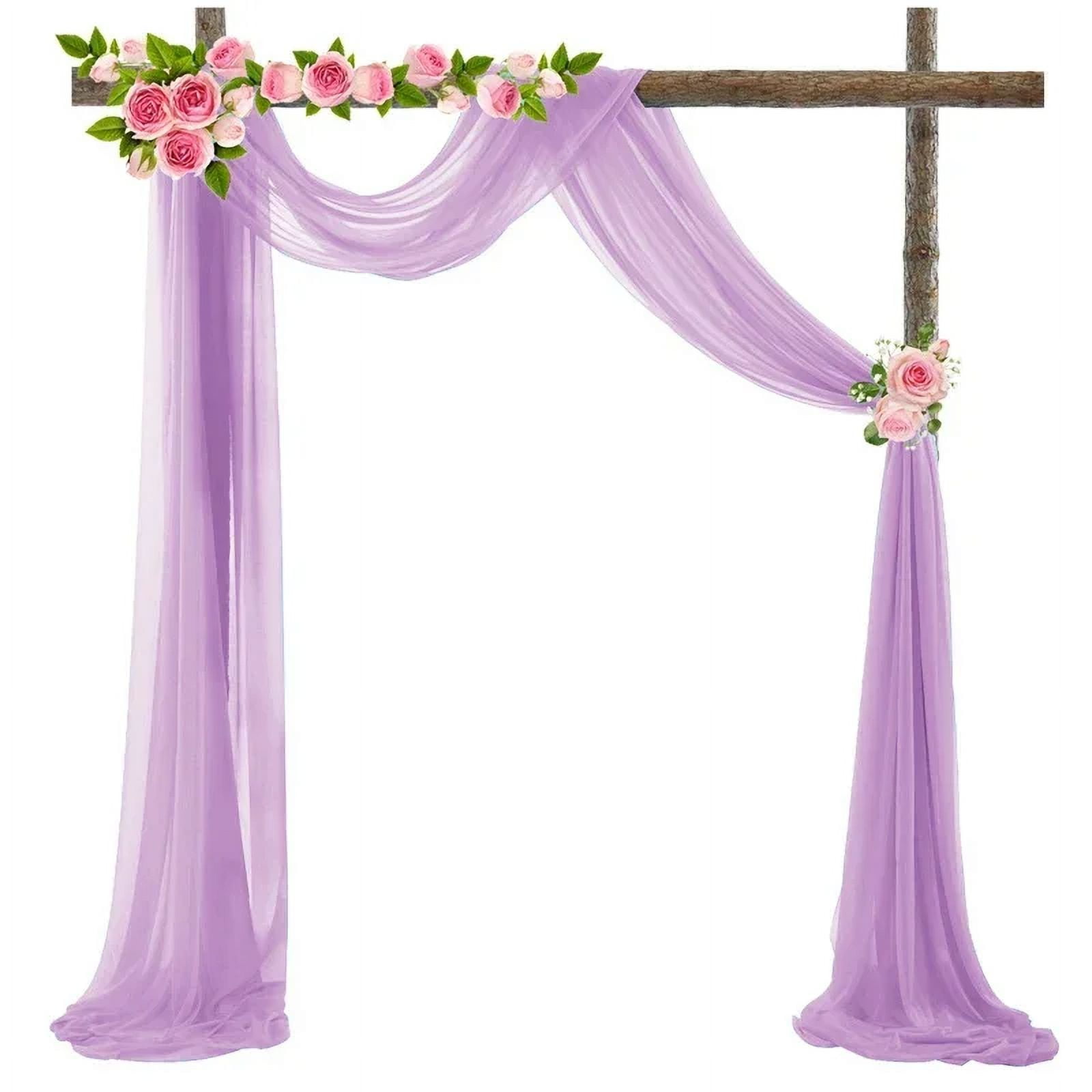 10m Wedding Arch Drape Decoration Tulle Organza Sheer Fabric Draping ...