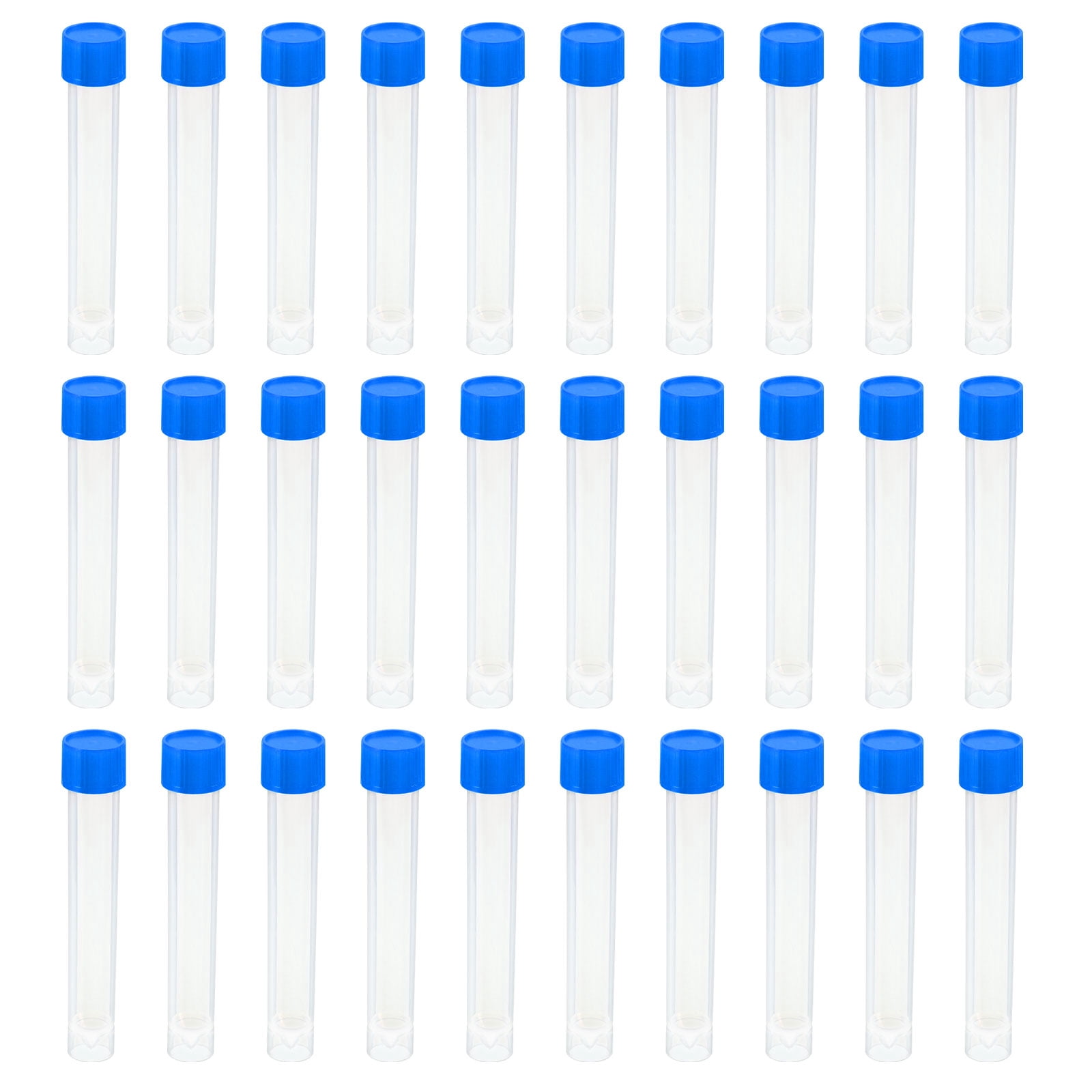 10mL Plastic Test Tubes, 80 Pack Frozen Container Storage Blue Screw ...