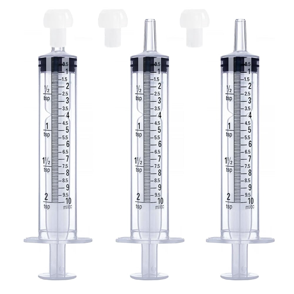 10mL Syringe for Liquid, Food, Oral, Scientific Labs, Measurement ...