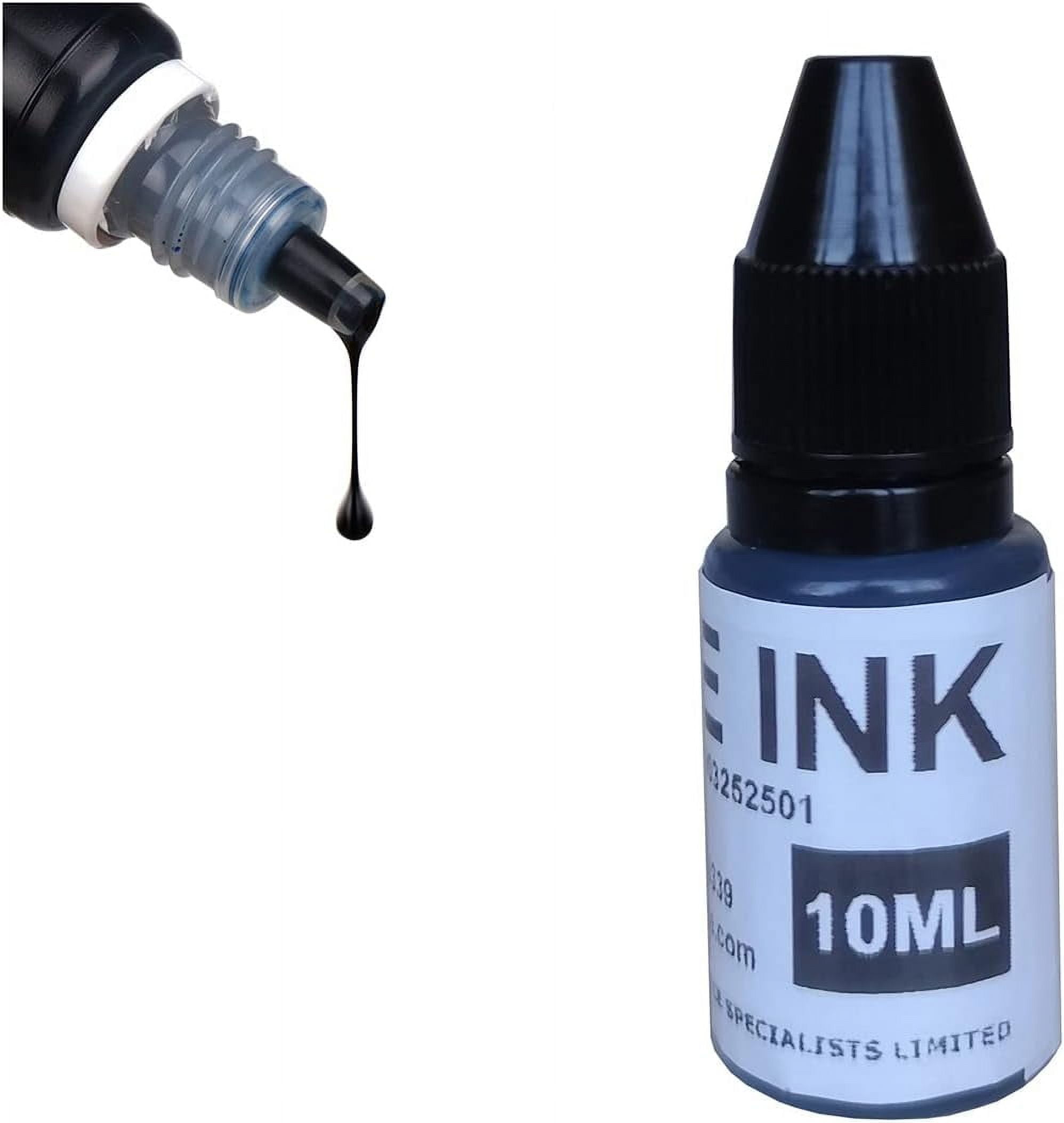 10ml Black Stamp Refill Ink,Clothes Waterproof Ink Name Stamp Printing ...