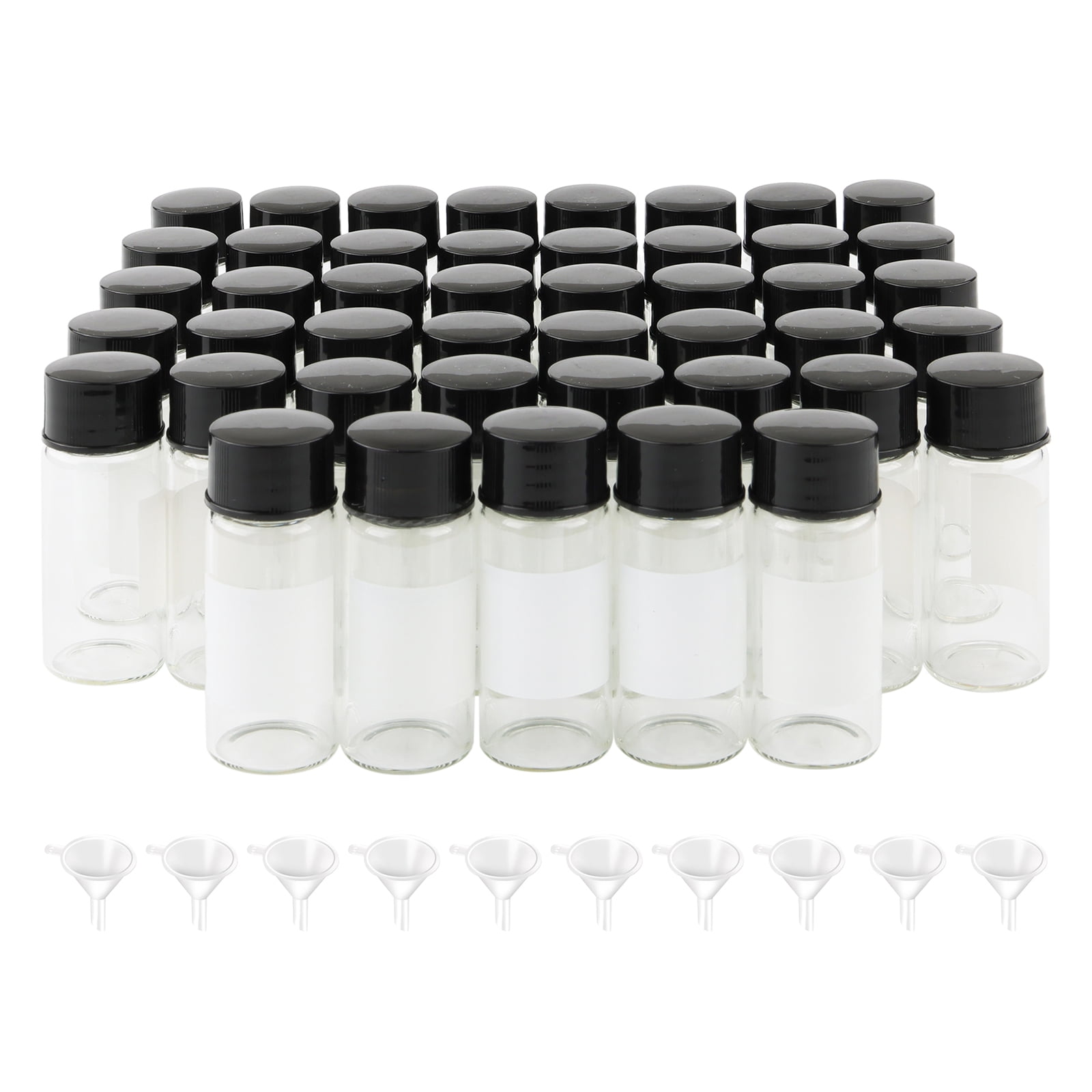10ml Empty Glass Vials 45Pcs 0.3oz Clear Liquid Sampling Sample Glass ...
