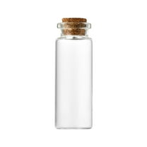 Empty Small Bottle with Cork Stopper Transparency Glass Bottle with ...