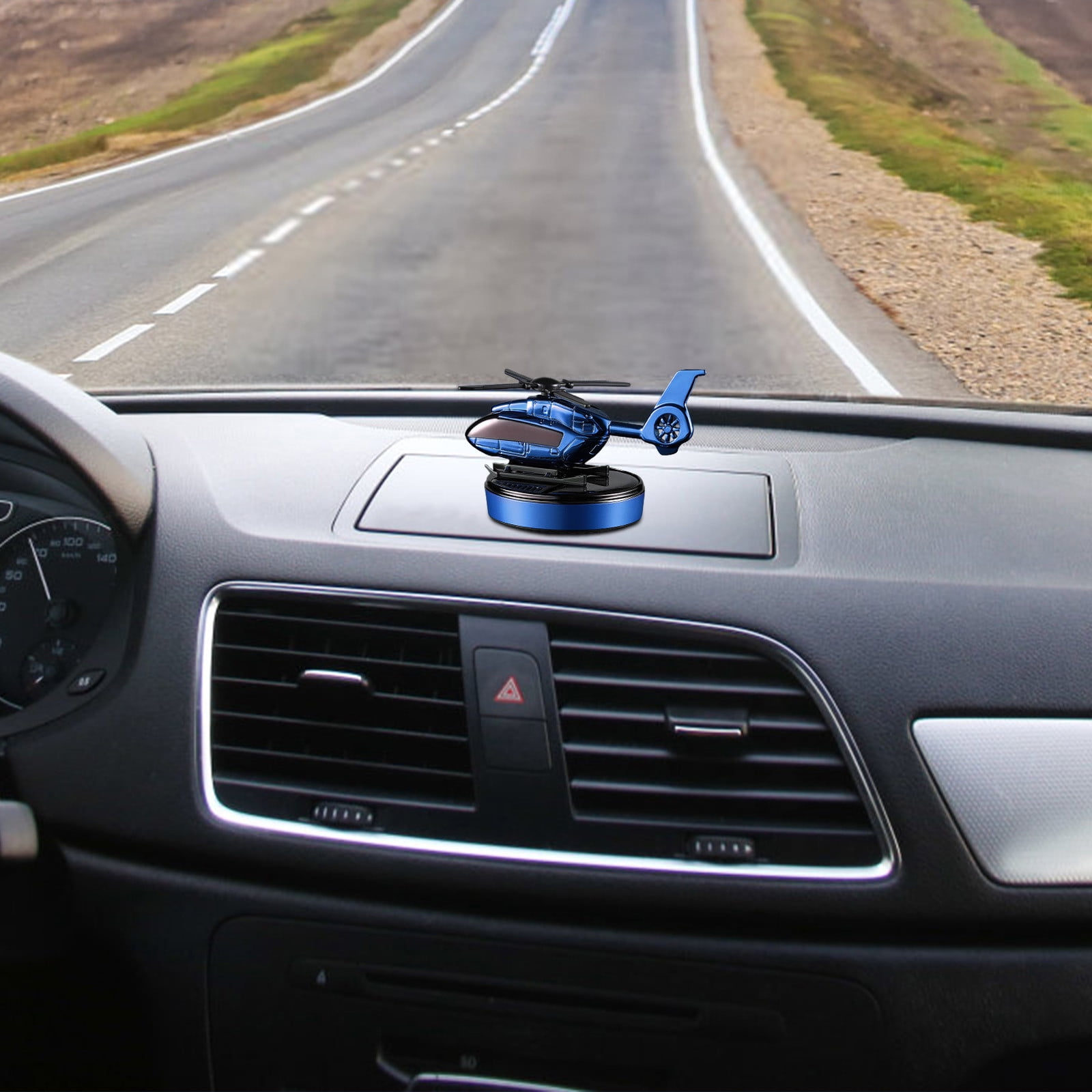 10ml Solar Power Air Diffuser for Car Helicopter Aromatherapy Rotating ...