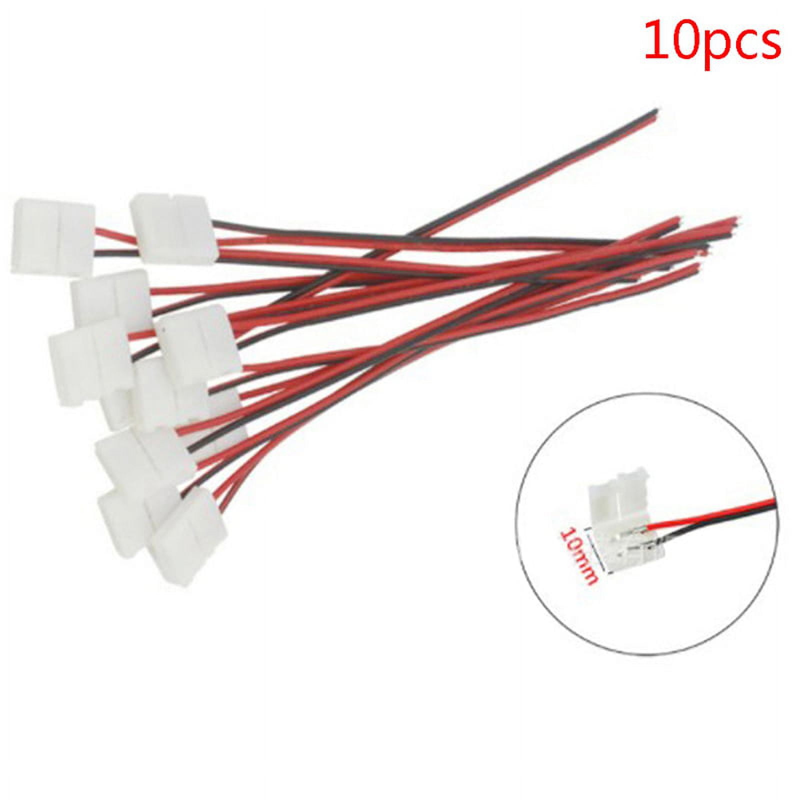 (10mm) 10 Pcs 2 Pin Power 8mm 10mm LED Strips Lights Connector Splice ...