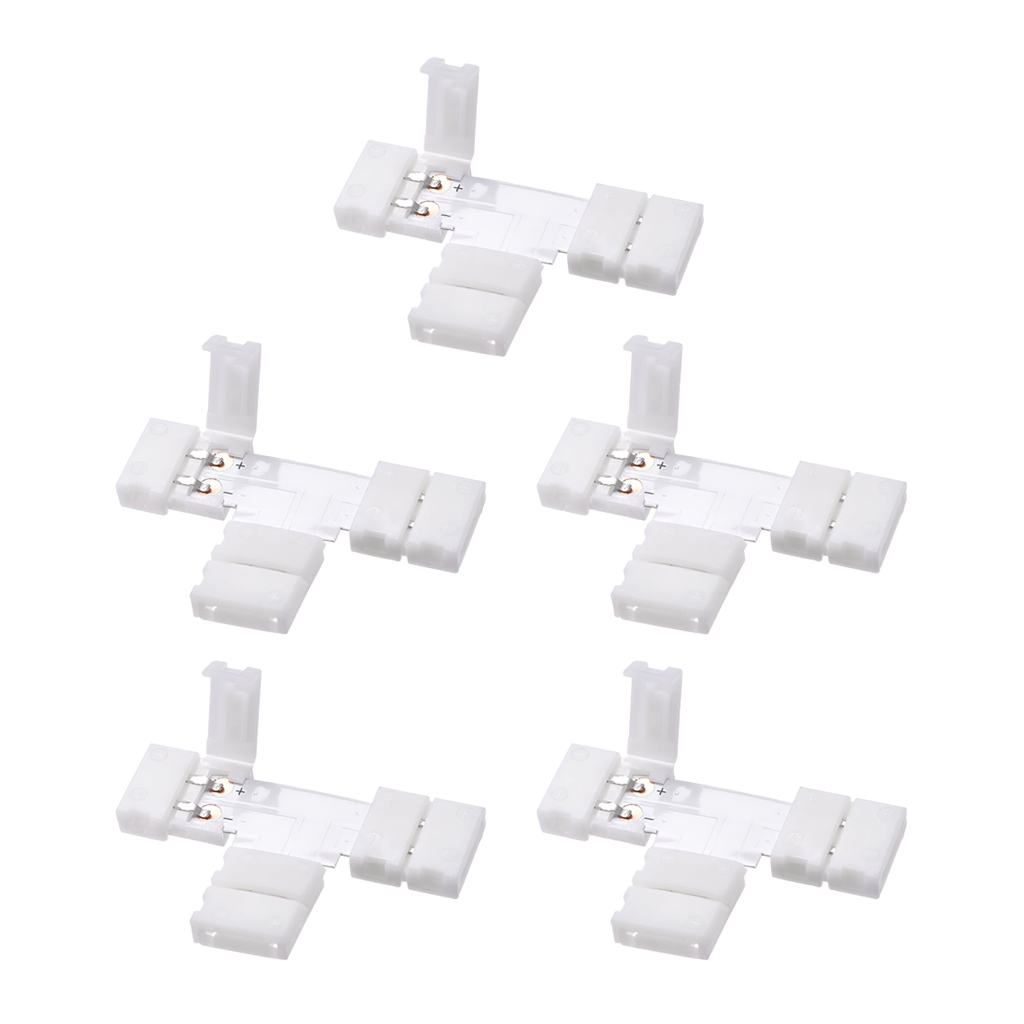 10mm 2P T-shape LED Strip Connector for Single Color 5050 2 Conductor ...