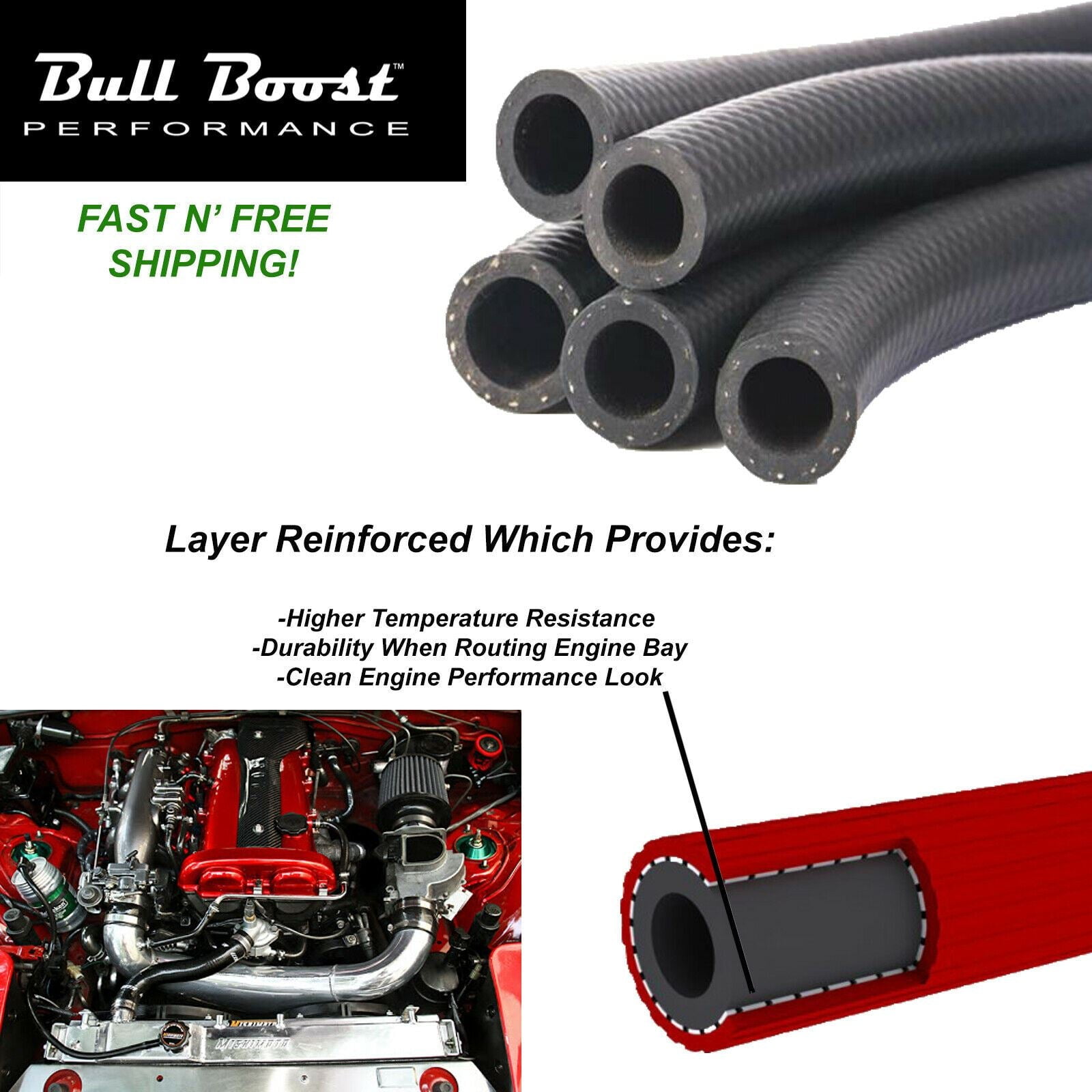 10mm 3/8" ID Vacuum Silicone Hose Racing Line Pipe Tube 3 Feet Per ...