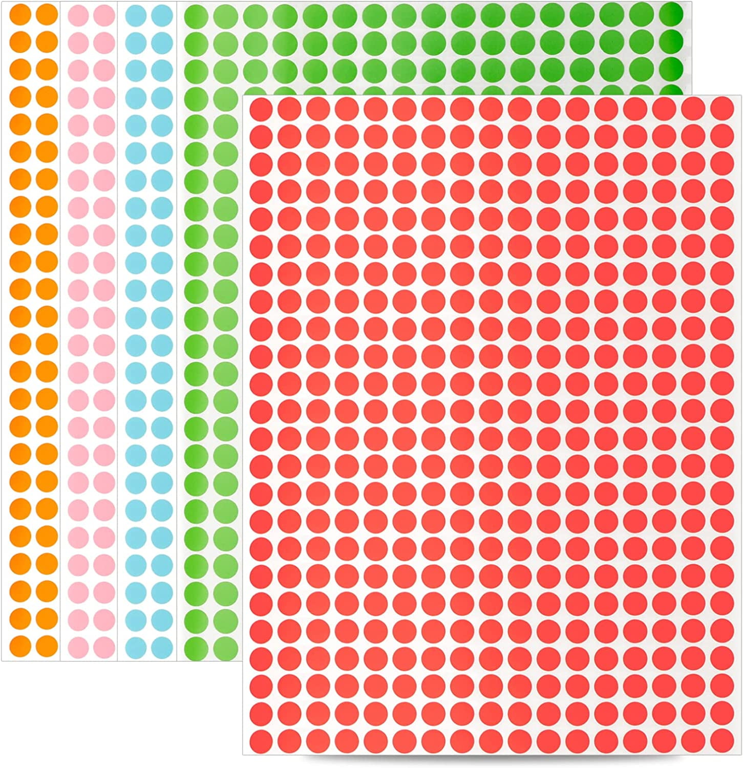 10mm Assorted Colour Round Color Coding Stickers Easy Peel,Labels ...