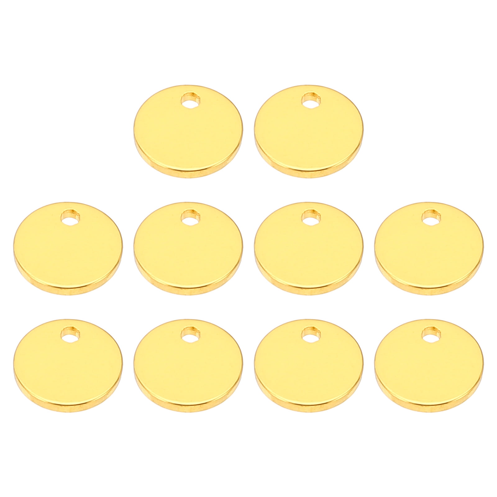 8mm Brass Disc, 10pcs Metal Stamping Blanks Tags Circle Charm Pendants ...