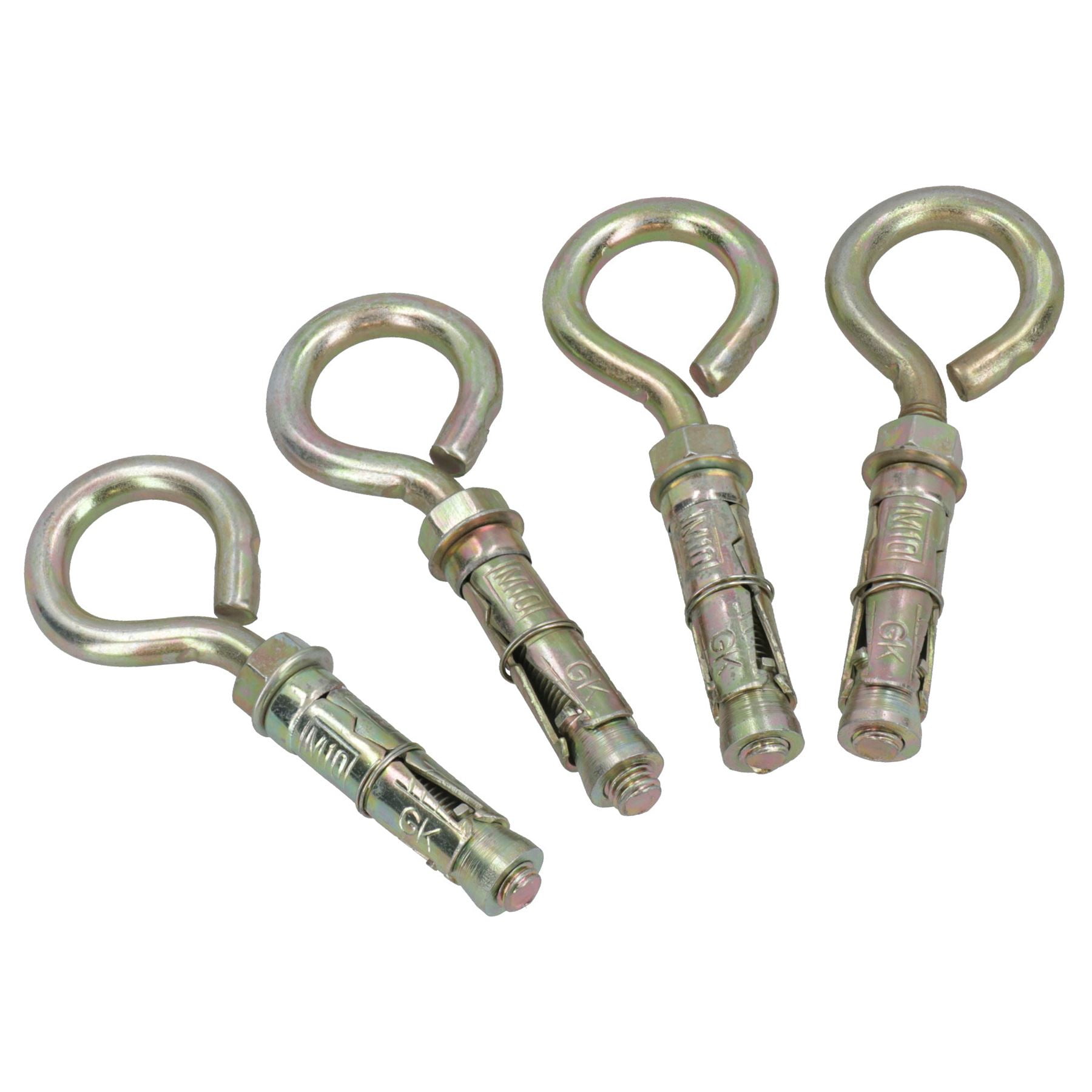 10mm Closed Hook Eye Bolts Rawl Shield Wall Anchor Expansion Brick Stone 4pc - Walmart.com
