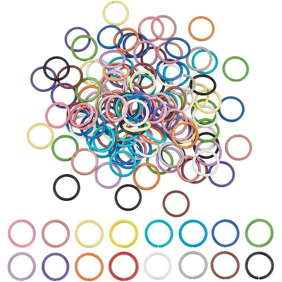 10mm Colored Jump Rings 160pcs 16 Colors 18 Guage Iron Open Jump Rings ...