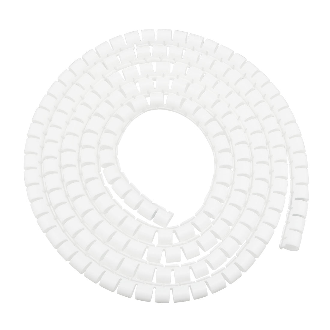 10mm Flexible Spiral Tube Cable Wire Wrap Computer Manage Cord White 2M ...