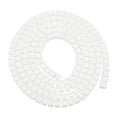 10mm Flexible Spiral Tube Cable Wire Wrap Computer Manage Cord White 2M ...