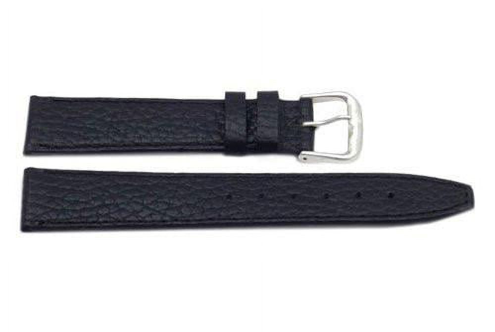 10mm Genuine Leather Textured Matte Black Watch Band - Walmart.com
