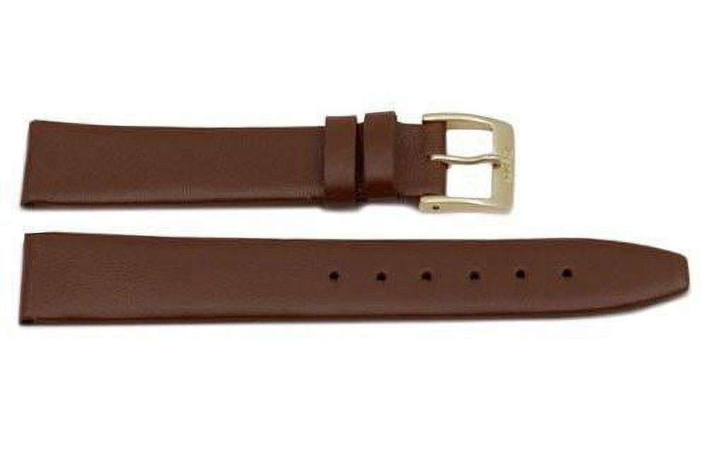 10mm Genuine Smooth Leather Flat Light Brown Watch Strap - Walmart.com
