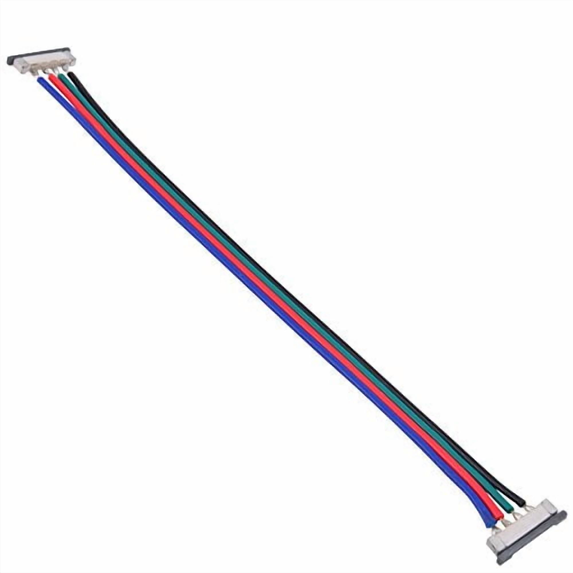 10mm Low Profile 4pin Solderless Connector PCB Adapter for RGB 5050 LED ...