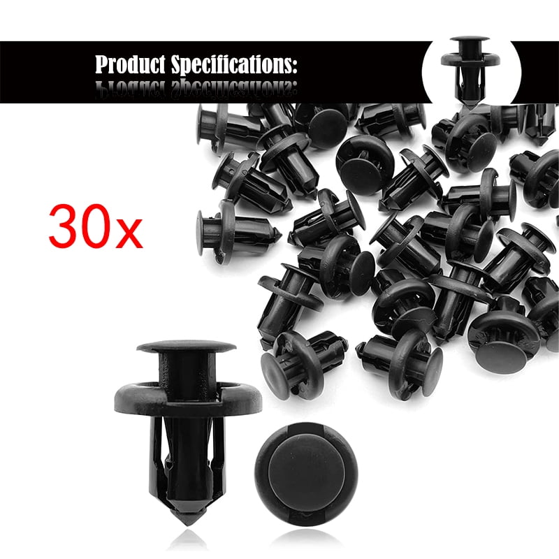 10mm Nylon Clip Plastic Push Rivet Anchor Fastener Bumper Pin Fender ...