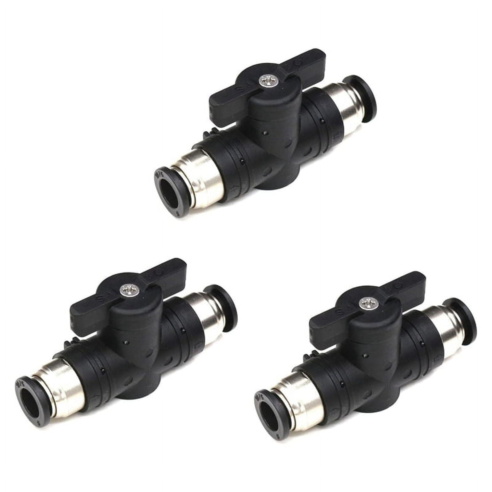 10mm Push Connect Valve Valve 10mm Air Flow Control Valve Quick Connect Valve Tube Fittings 3 ...