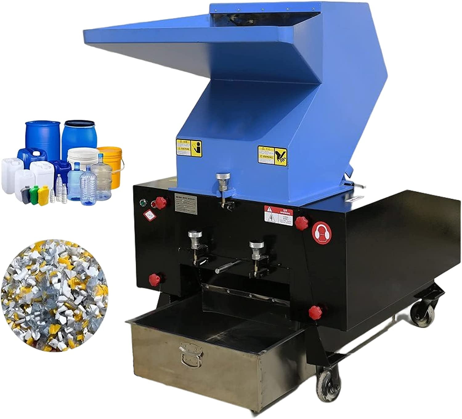 10mm Screen Electric Plastic Shredder Grinder Granulator Plastic ...