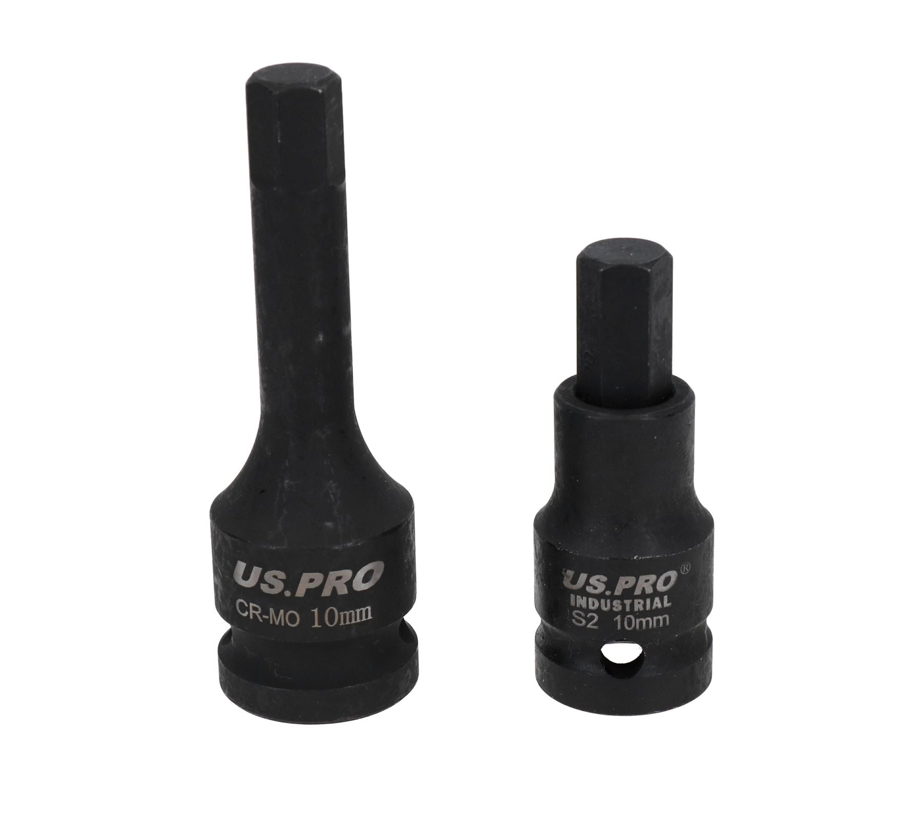 10mm Short (53mm) + Long (78mm) Impacted Hex Allen key Sockets 1/2 ...