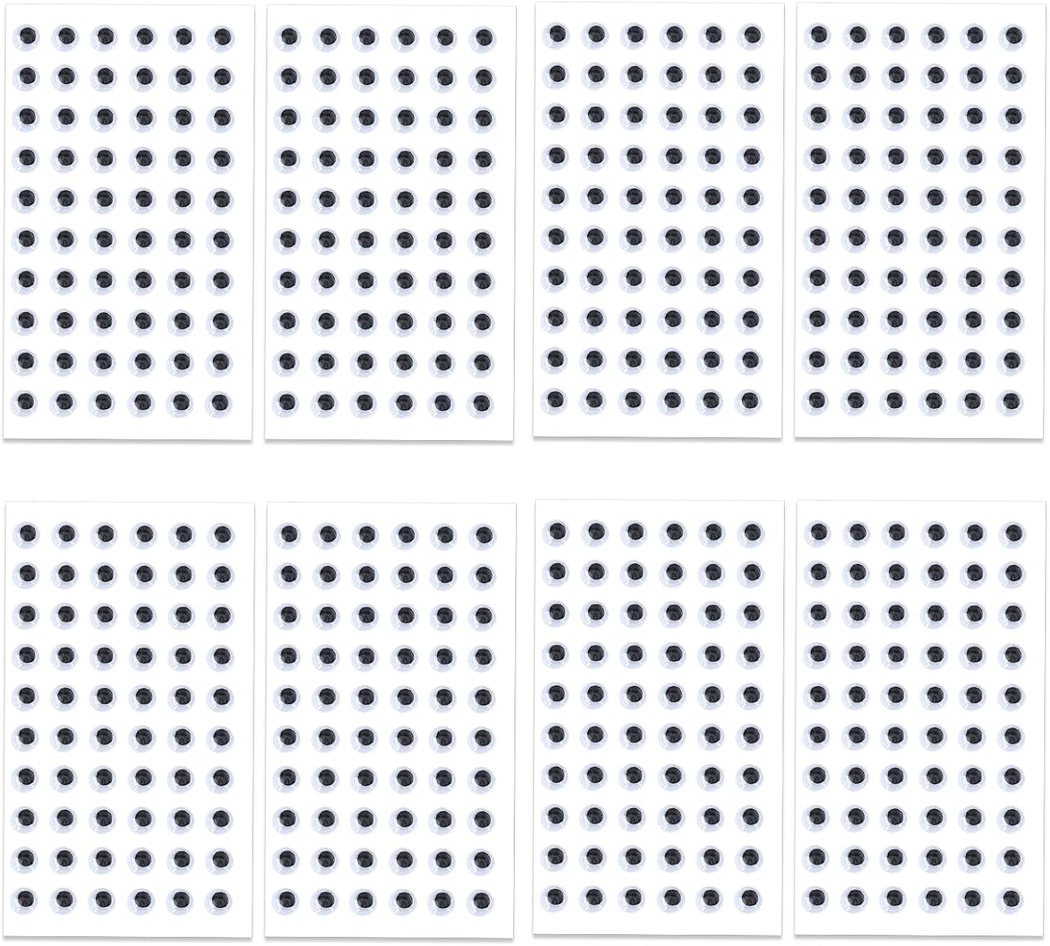 10mm Small Googly Eyes Stickers – Self Adhesive for Kids Crafts, Bulk ...