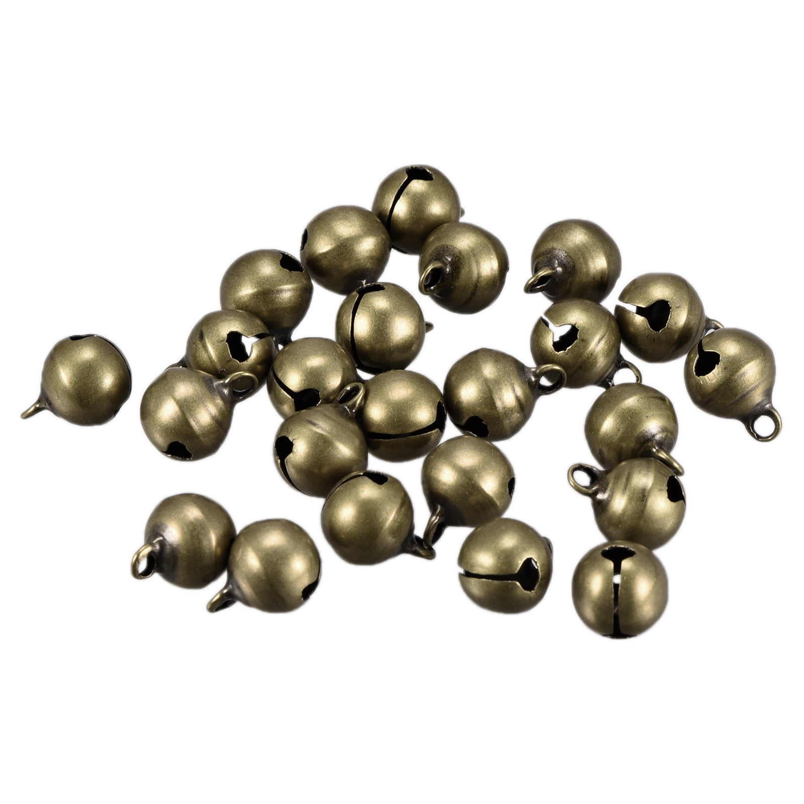 10mm Small Jingle Bells for Craft DIY Christmas Vacuum Plating Bronze ...