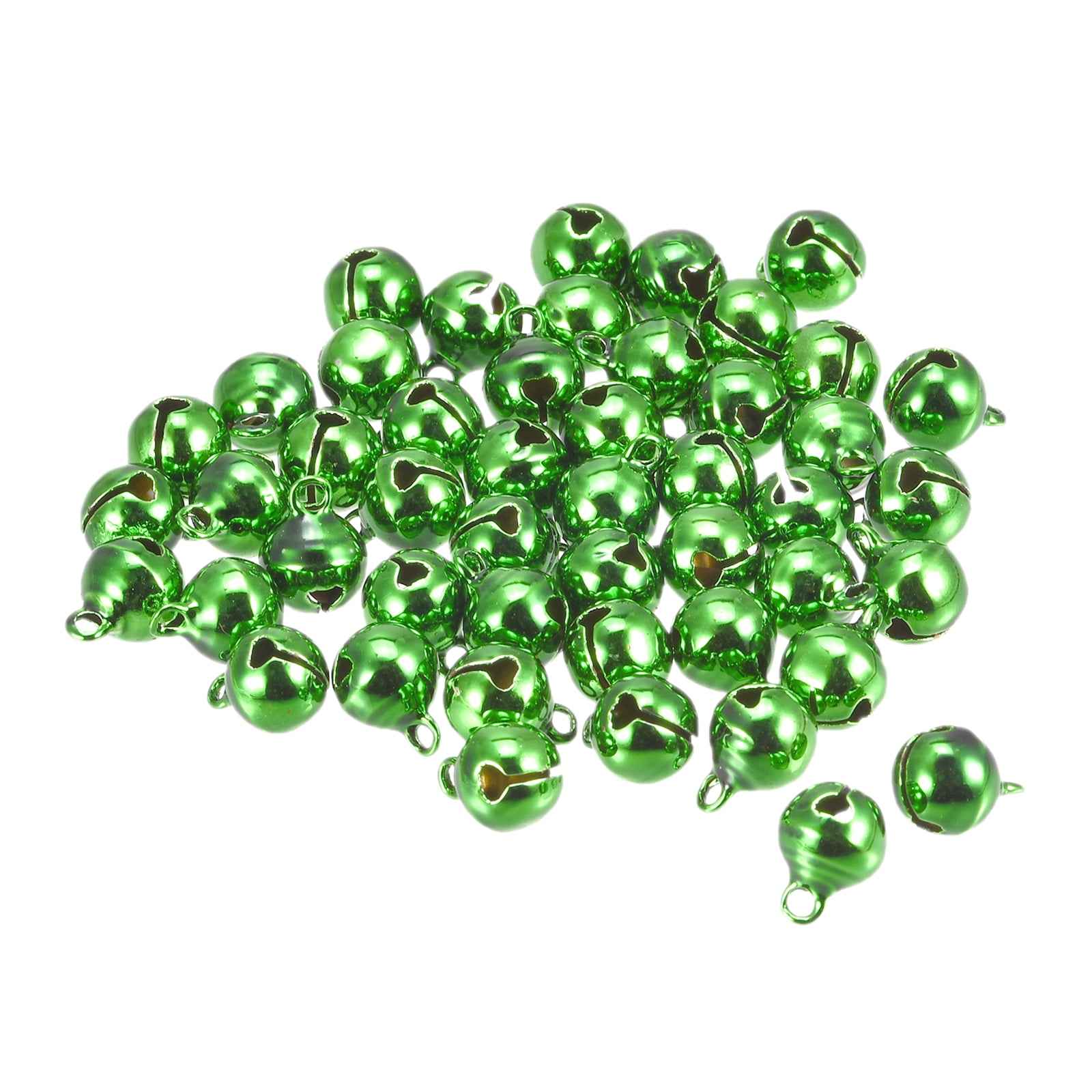 10mm Small Jingle Bells for Craft DIY Christmas Vacuum Plating Green 80 ...