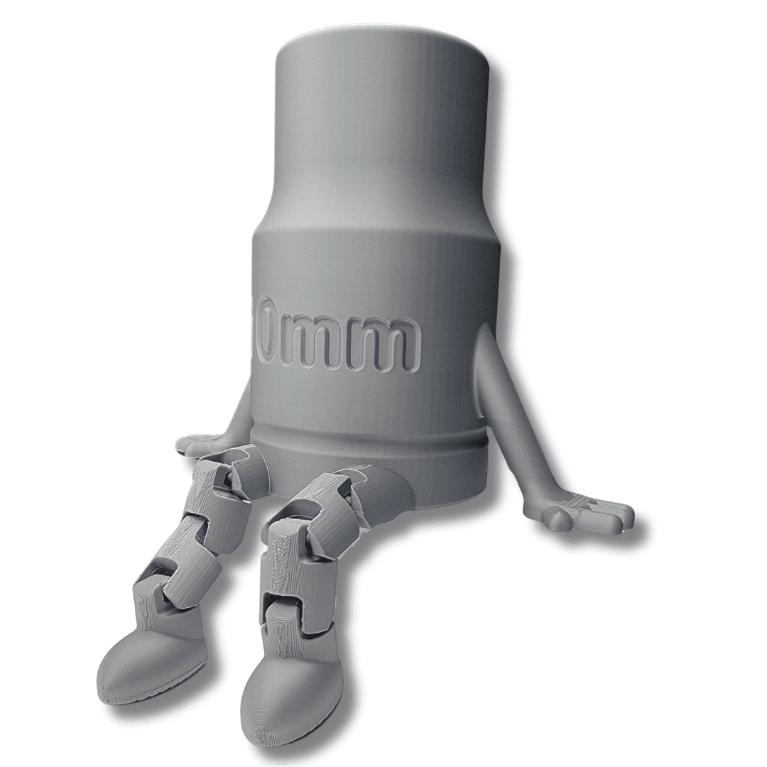 10mm Socket Buddy Figurine, Articulating Legs, 4" Tall, Silver ...