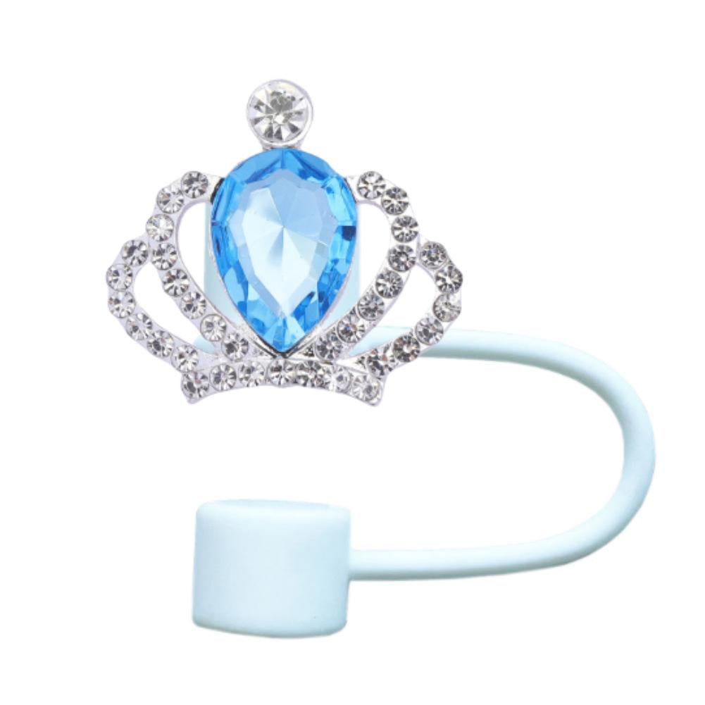 10mm Straw Dust Cap Multi-color Crown with Gemstone Straw Cover ...