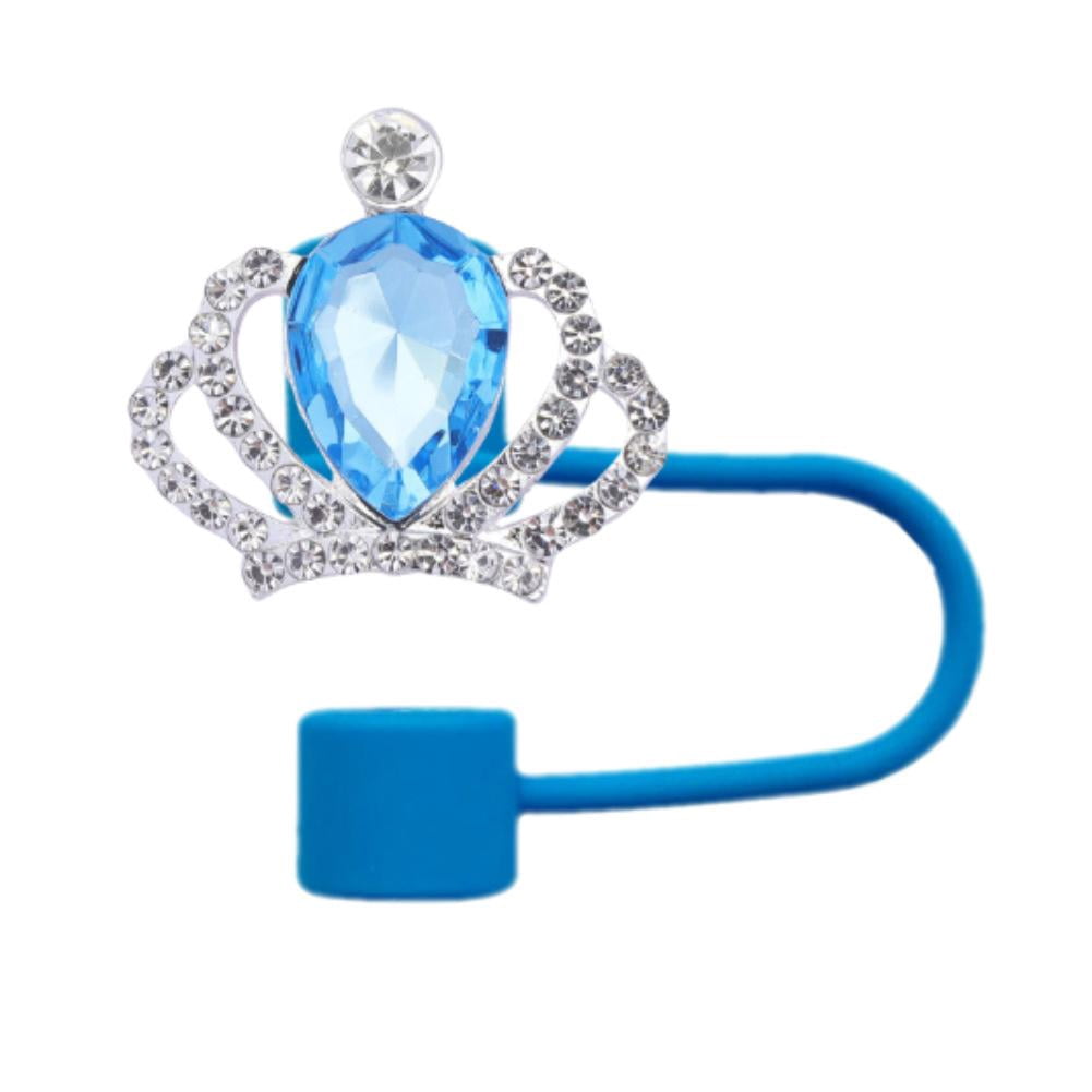 10mm Straw Dust Cap Multi-color Crown with Gemstone Straw Cover ...