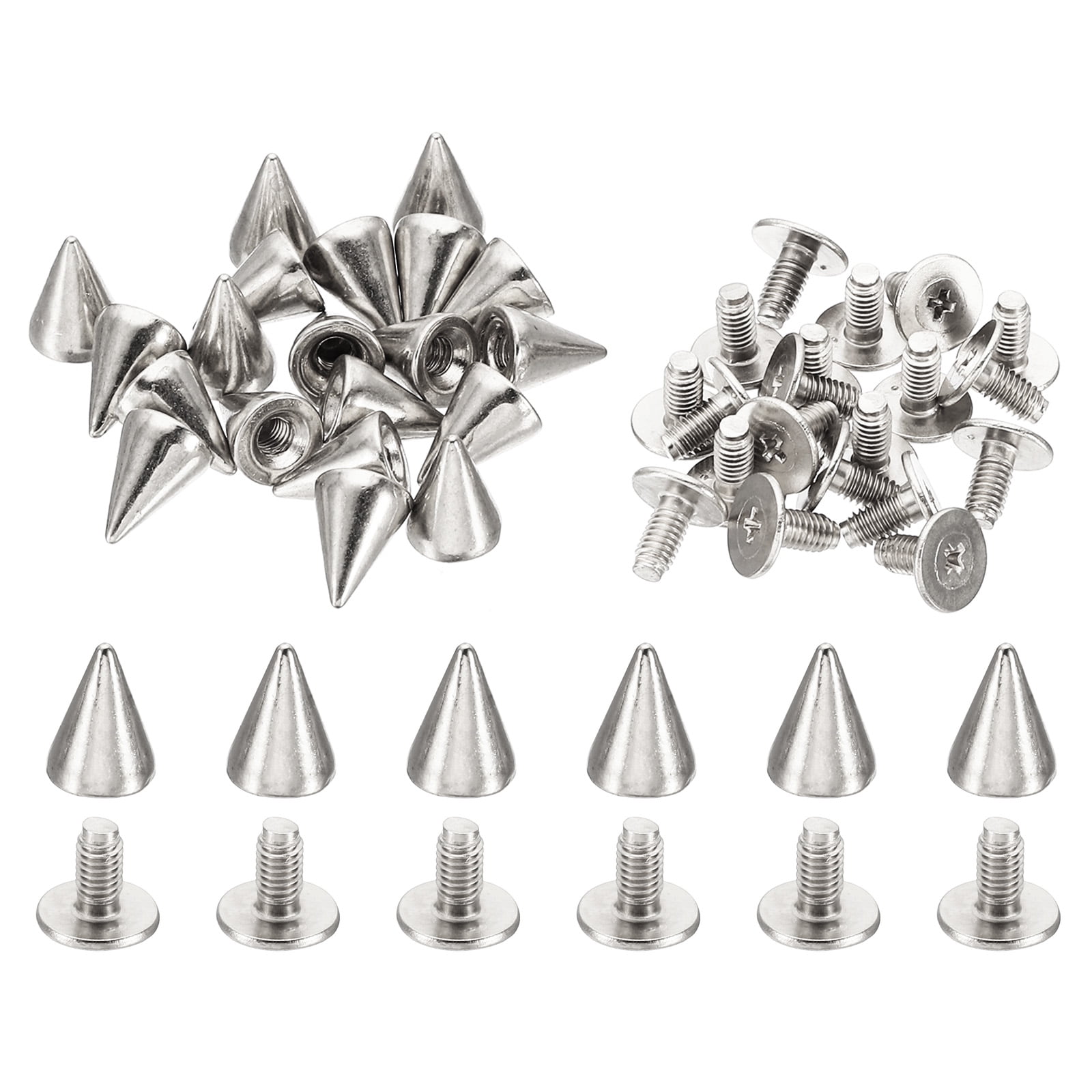 10mm Studs for Clothing, 20 Sets Studs and Spikes Leather Rivets for ...
