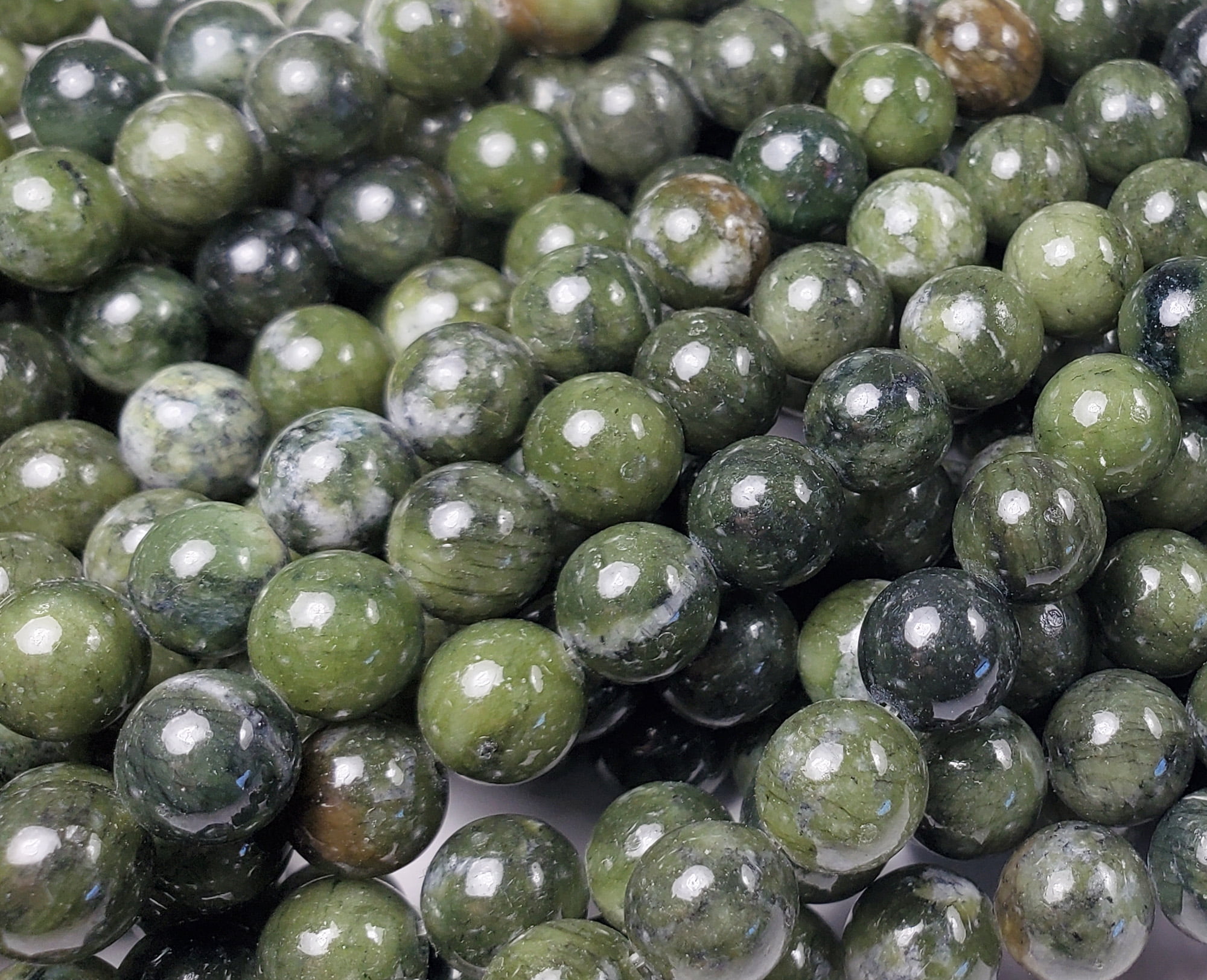 10mm Taiwan Green Jade Round Beads Genuine Gemstone Natural Jewelry ...