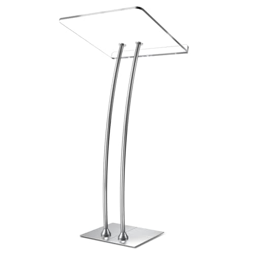 10mm Thickened Acrylic Podium Lectern with Iron Base - Durable ...