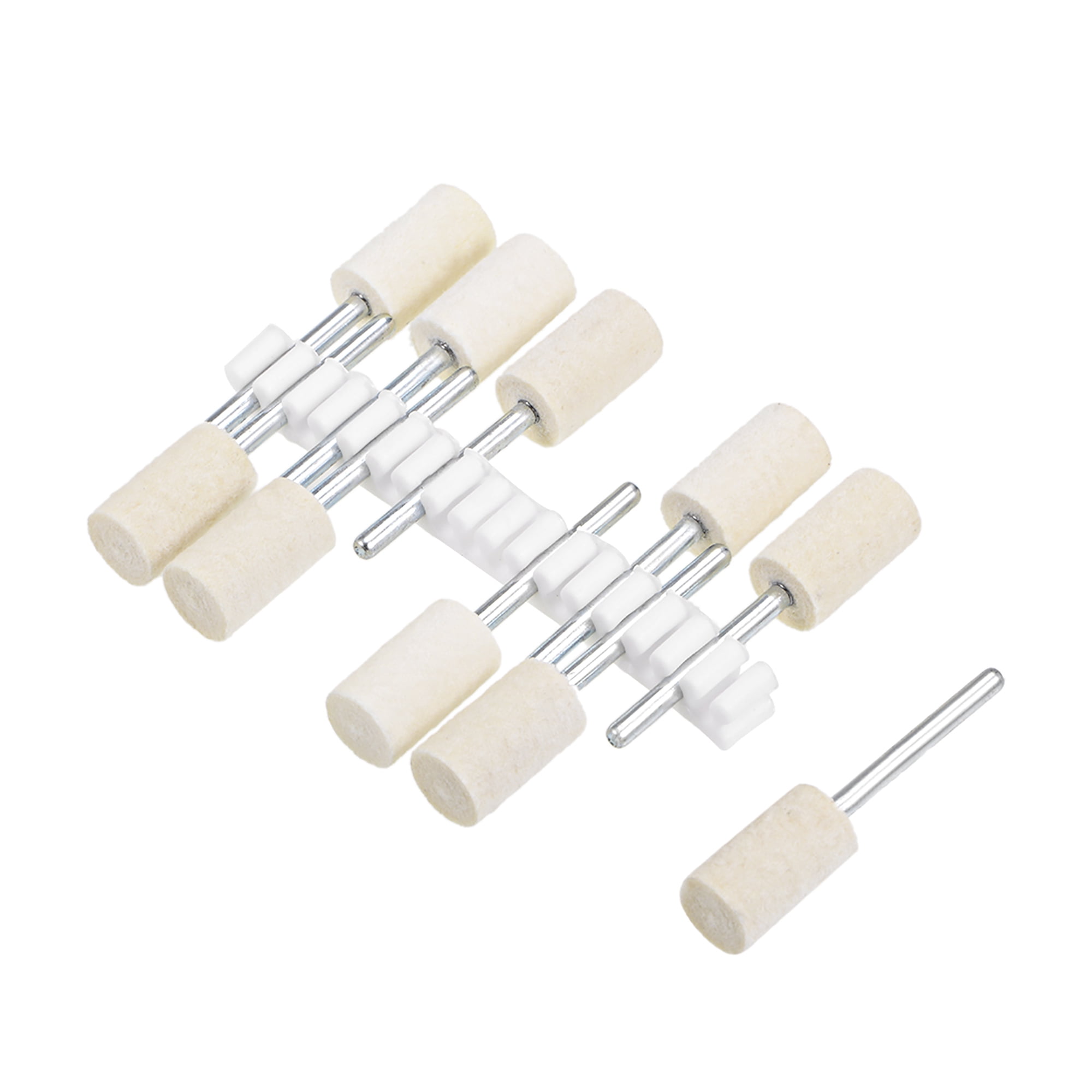 10mm Wool Felt Mounted Points Cylinder Polishing Buffing Wheels ...