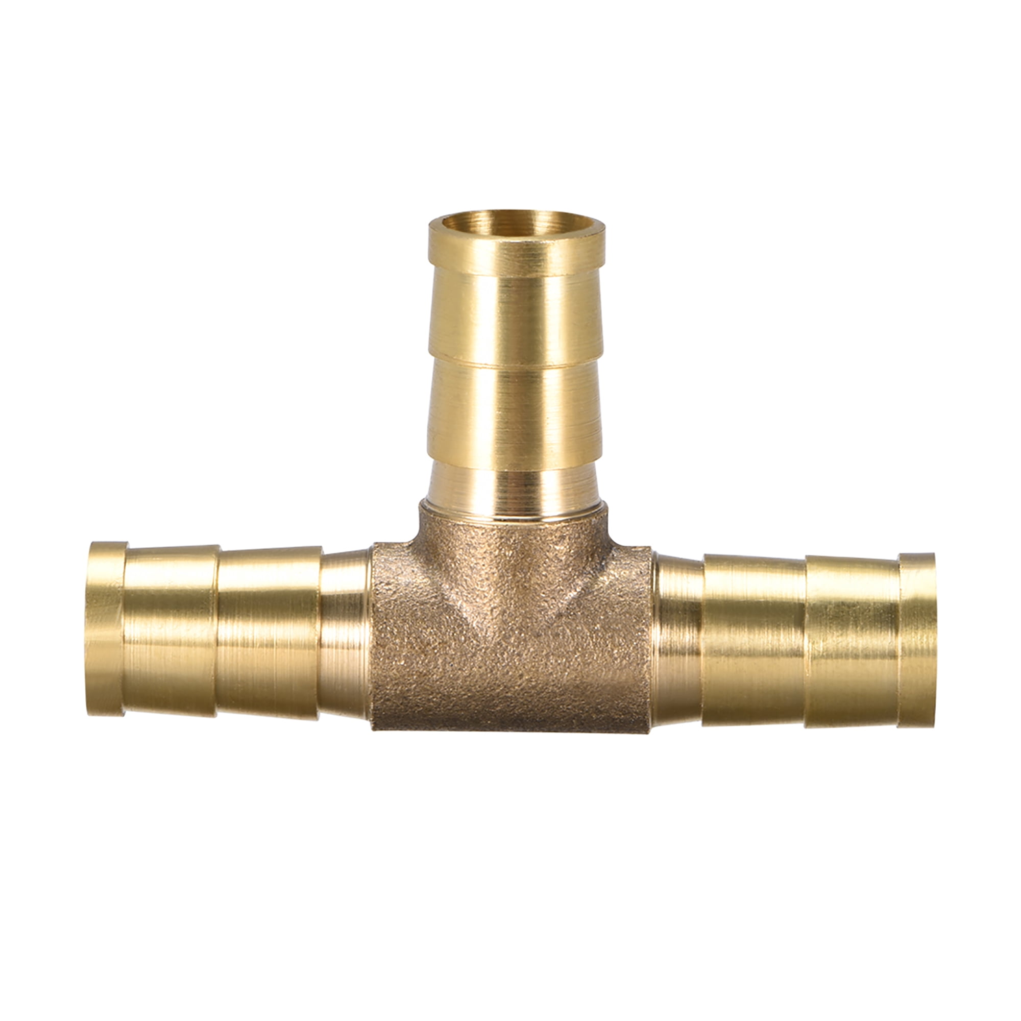Uxcell 10mm or 3/8" ID Brass Barb Splicer Fitting, T-Shaped Barb Hose ...