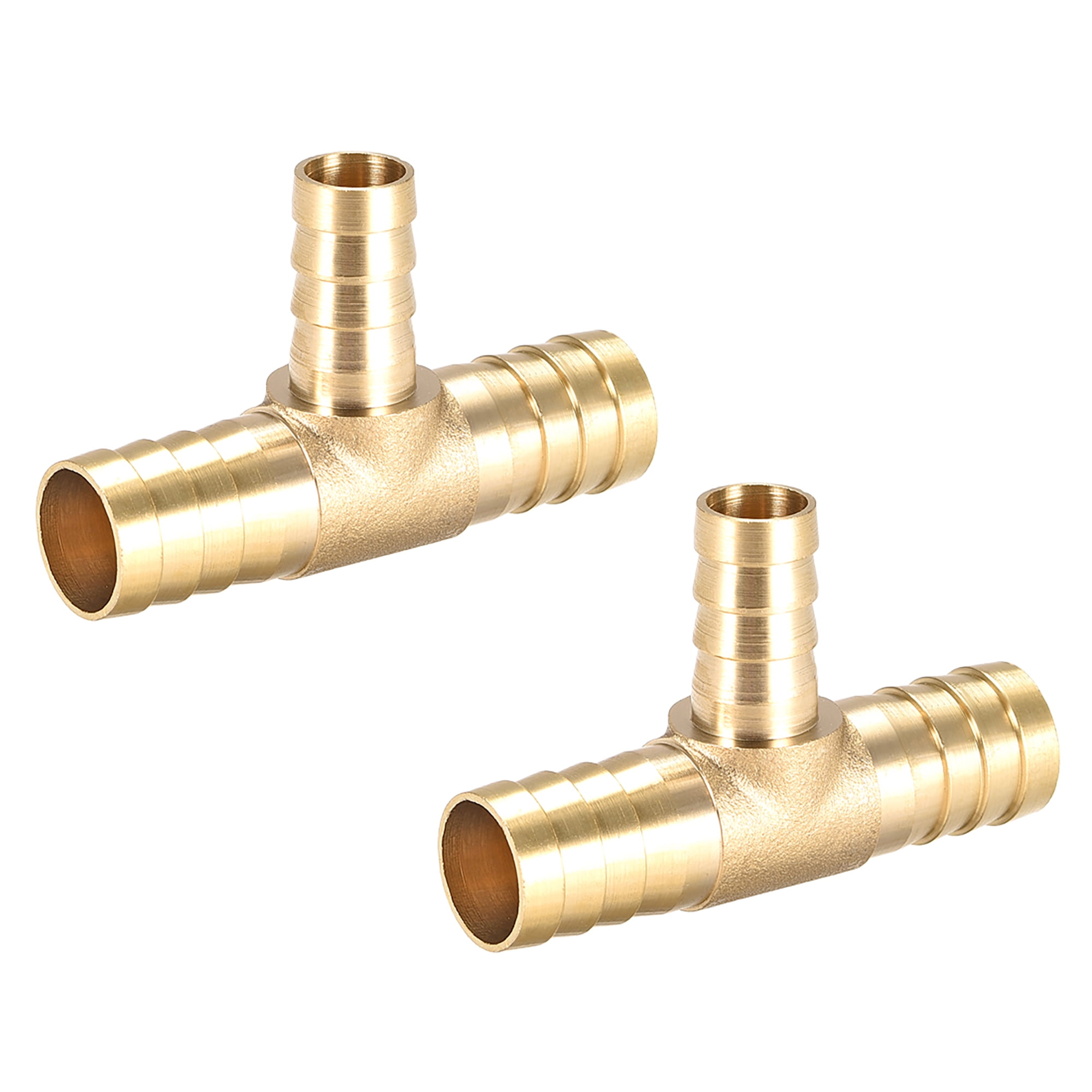 10mm x 6mm x 10mm Brass Hose Reducer Barb Fitting Tee T-Shaped 3 Way ...