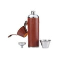 10oz Bucket Hip Flask - PU Leather Stainless Steel Men Flask For Liquor ...