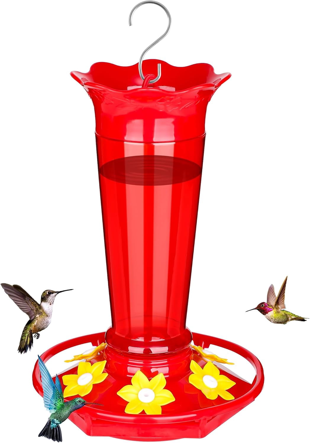 10oz Plastic Hummingbird Feeders for Outdoors - 2 Pack, Ant & Bee Proof ...