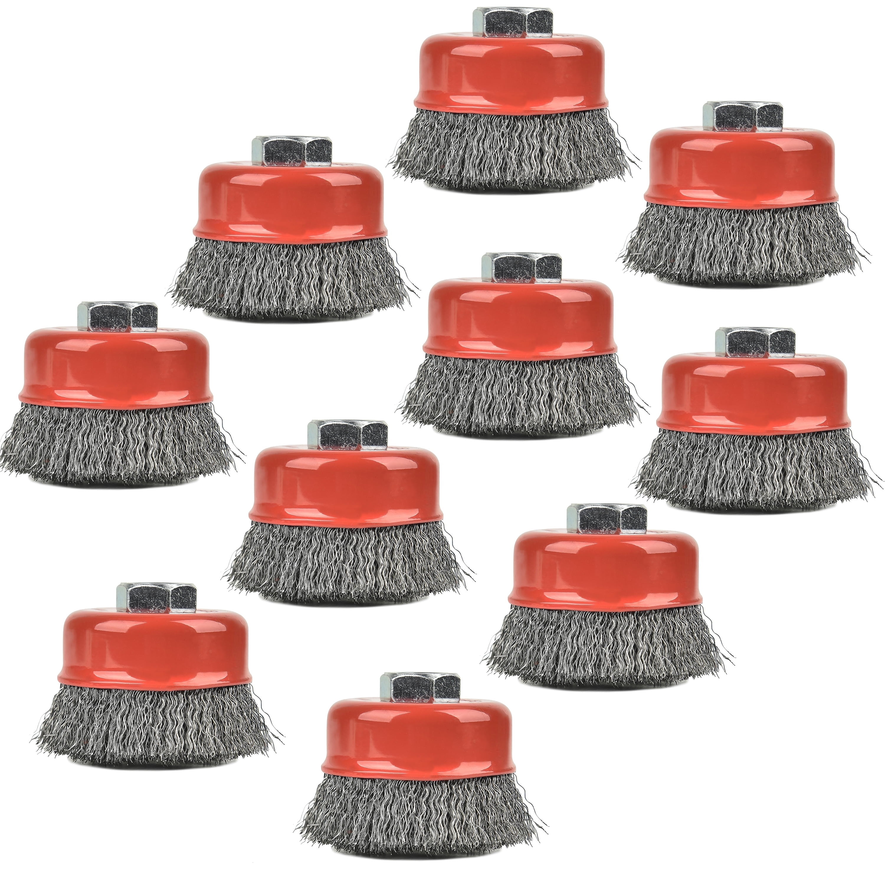 Eisen 10 Pack 3 inch Crimped Wire Cup Wheel Brush, Wire Cup Set for ...